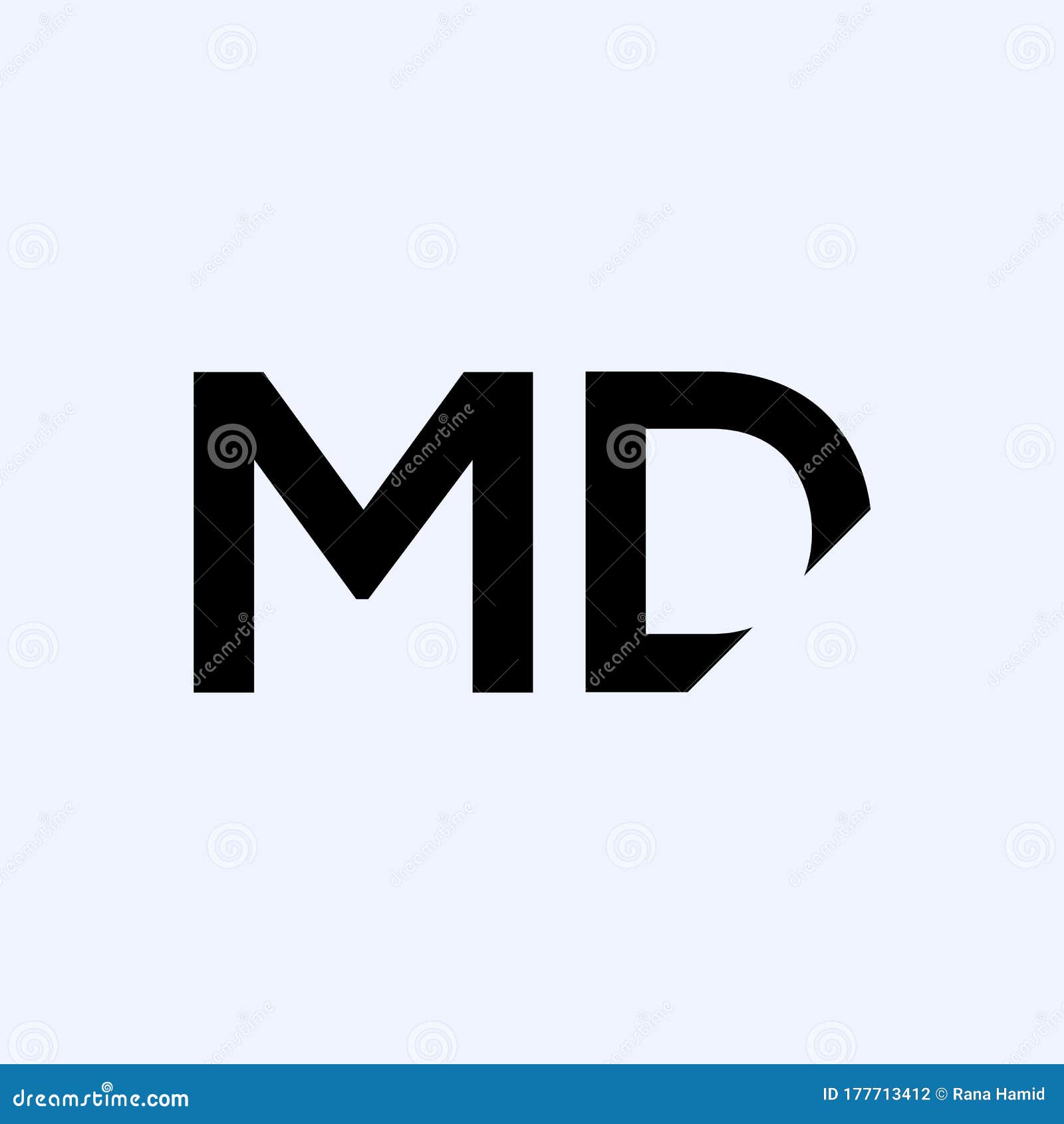 Initial MD Letter Logo Vector Template. Abstract Letter MD Logo Design ...