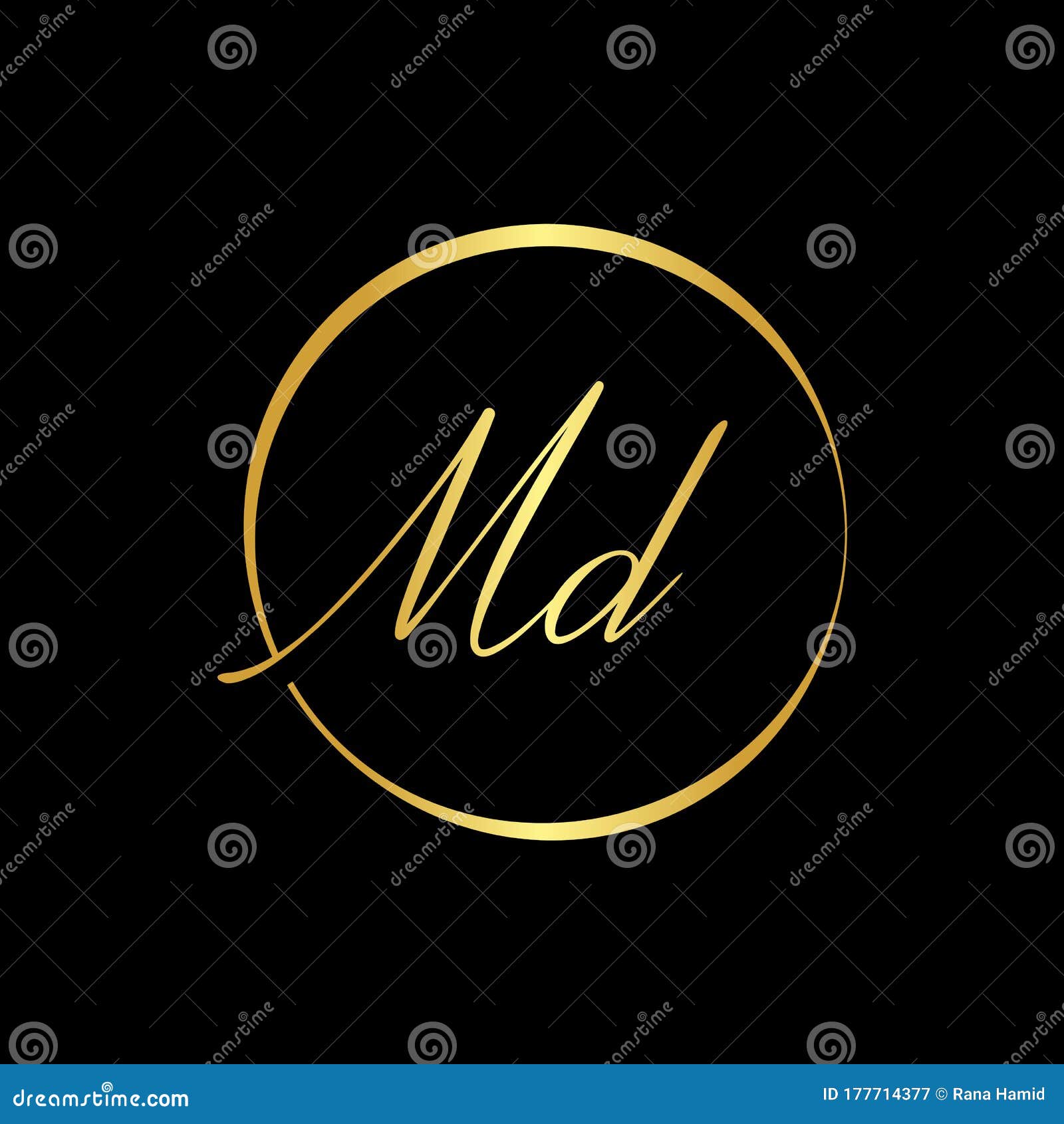 Initial MD Letter Logo Vector Template. Abstract Letter MD Logo Design ...