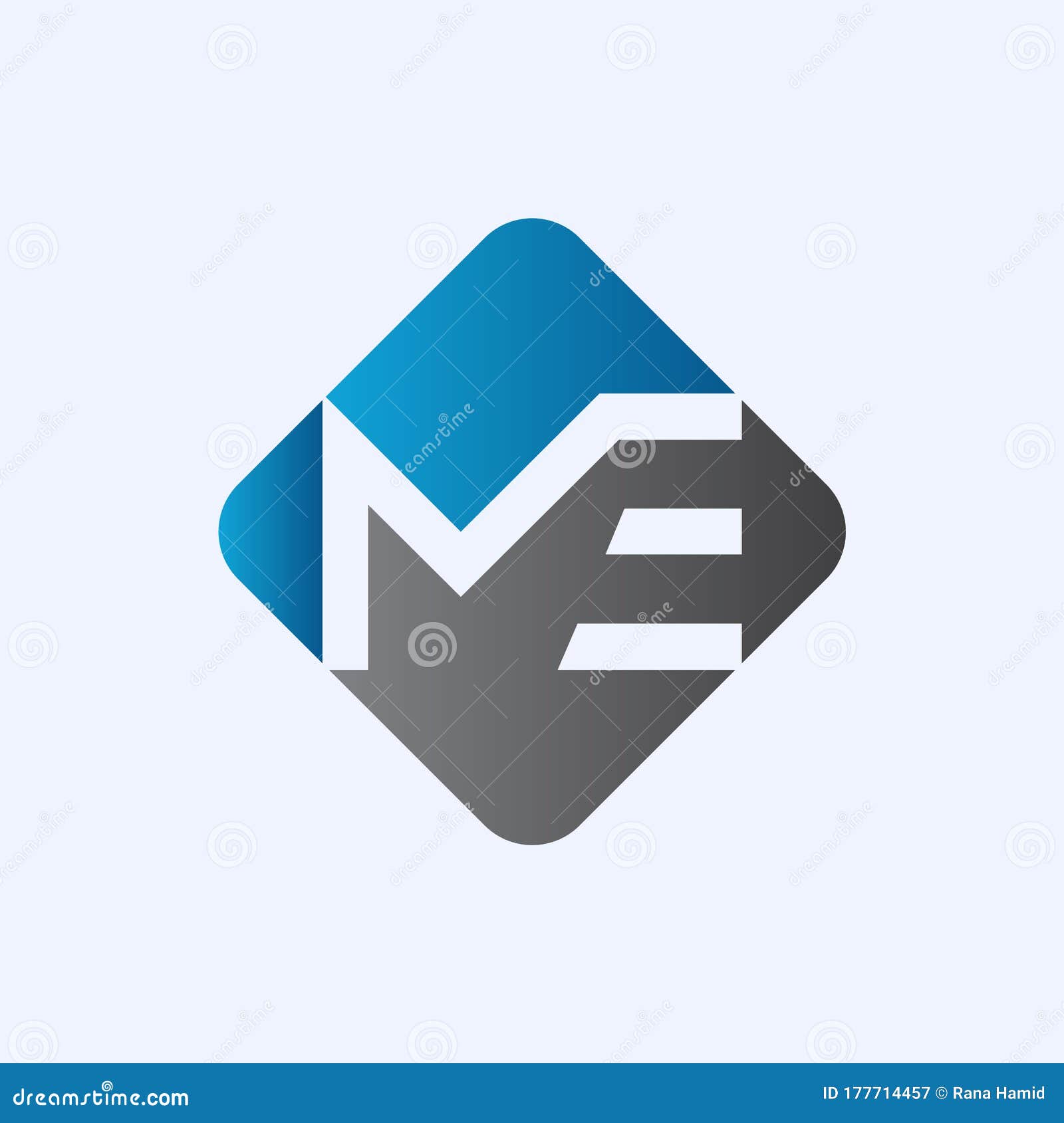 Initial ME Letter Logo Vector Template. Abstract Letter ME Logo Design ...