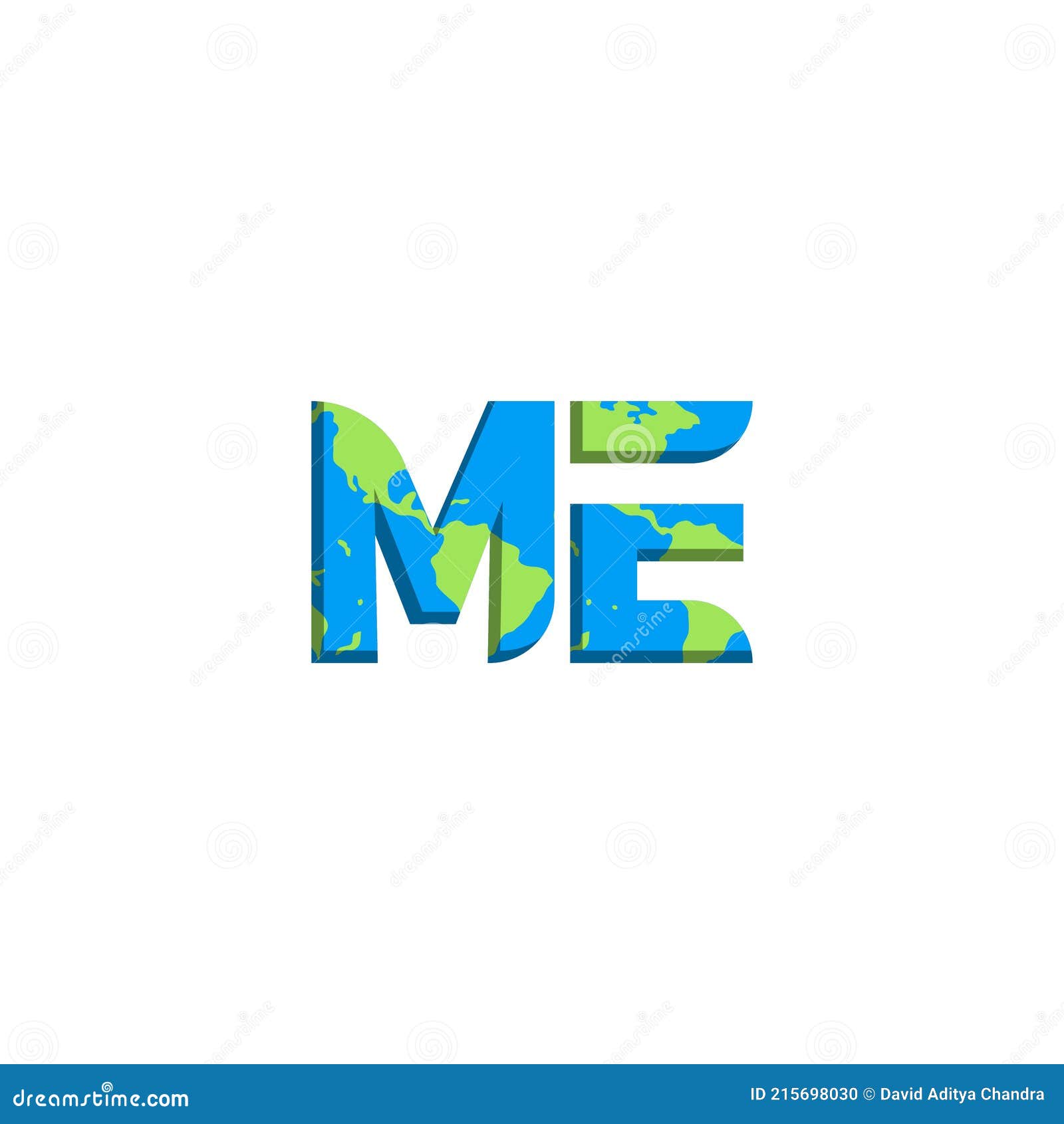 Initial ME Logo Design with World Map Style, Logo Business Branding ...