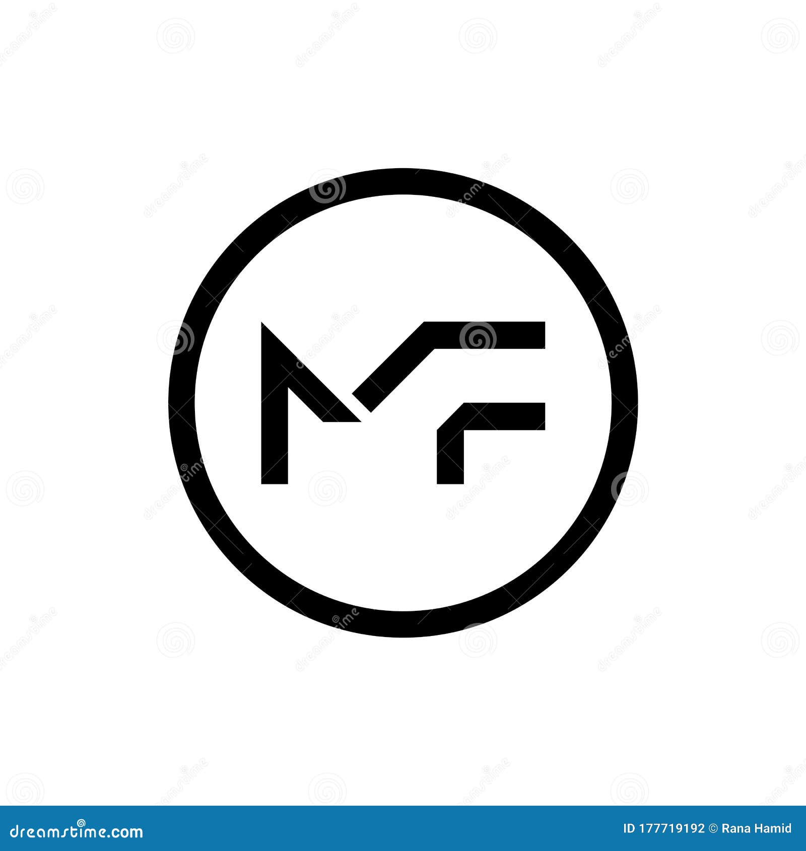 Initial MF Letter Logo Vector Template. Abstract Letter MF Logo Design ...