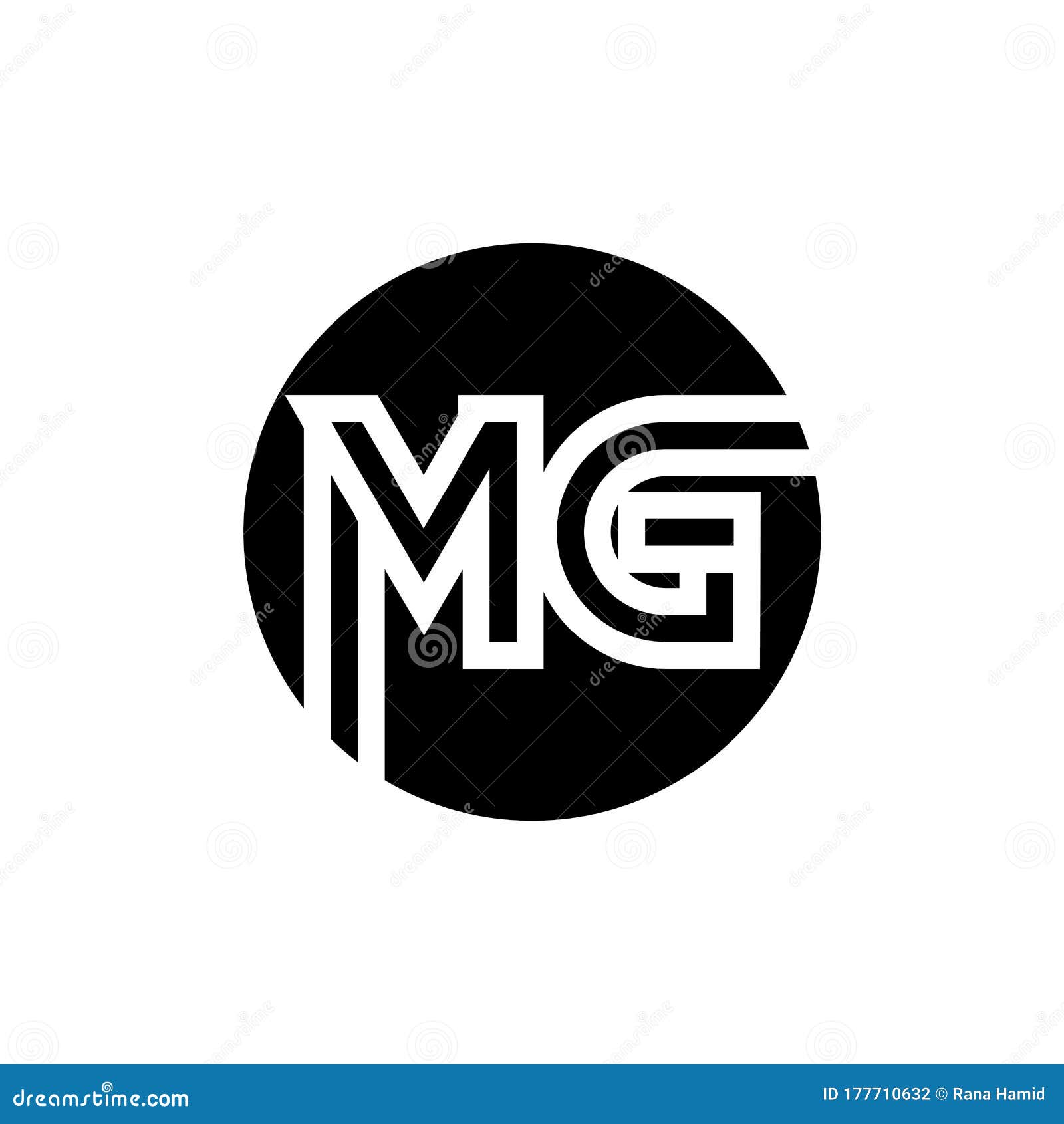 Initial MG Letter Logo Vector Template. Abstract Letter MG Logo Design ...