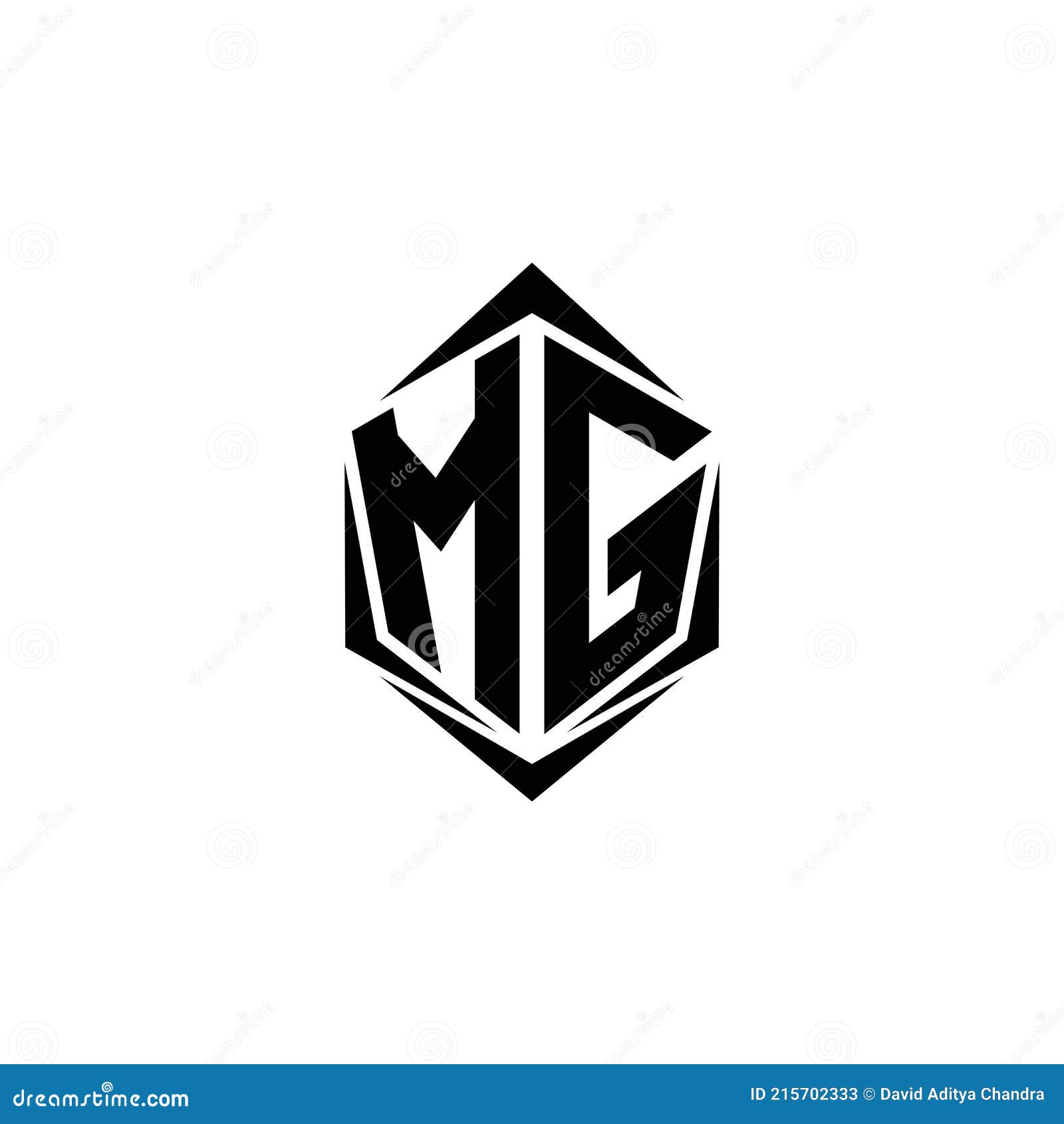 Initial MG Logo Design with Shield Style, Logo Business Branding Stock ...