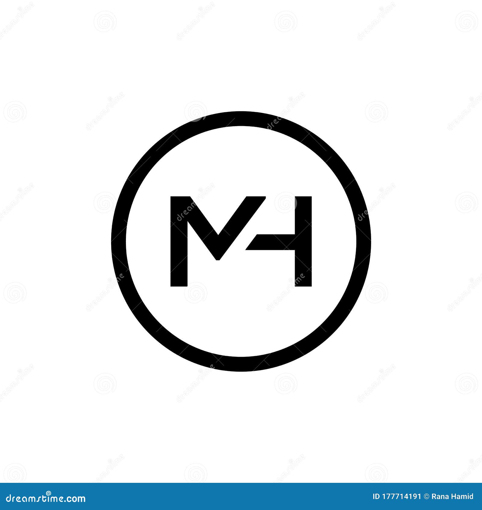 Initial MH Letter Logo Vector Template. Abstract Letter MH Logo Design ...