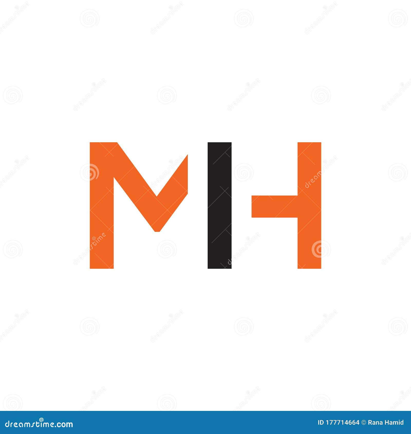 Initial MH Letter Logo Vector Template. Abstract Letter MH Logo Design ...