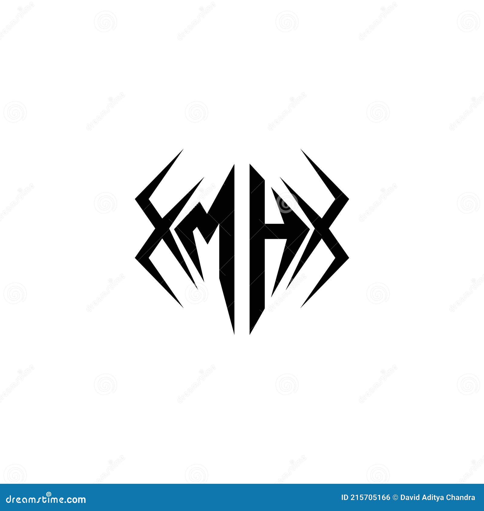 Initial MH Logo Design with Cool Style, Logo Business Branding Stock ...