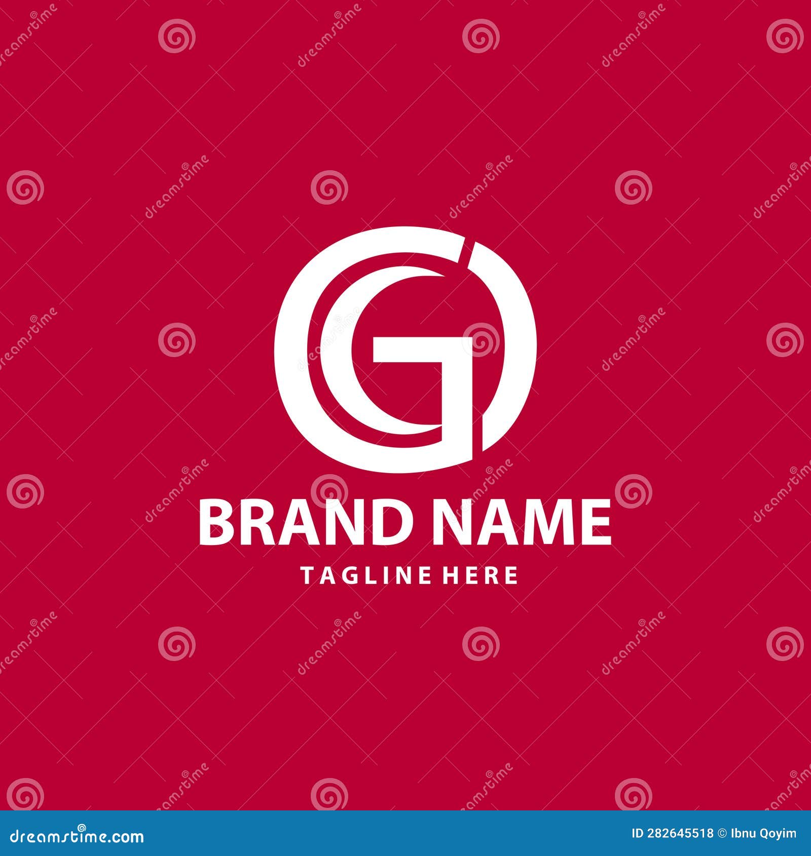 Initial Minimalist CG, GC Circle Logo Design Stock Vector ...