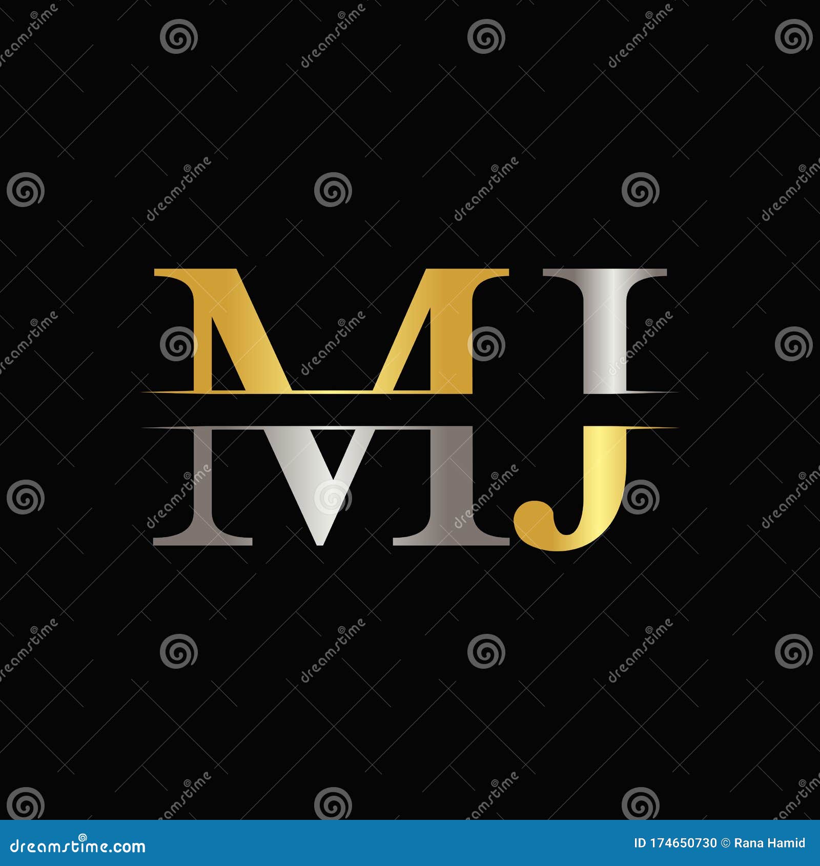 Initial MJ Letter Logo Design Vector Template. Abstract Letter MJ Logo ...