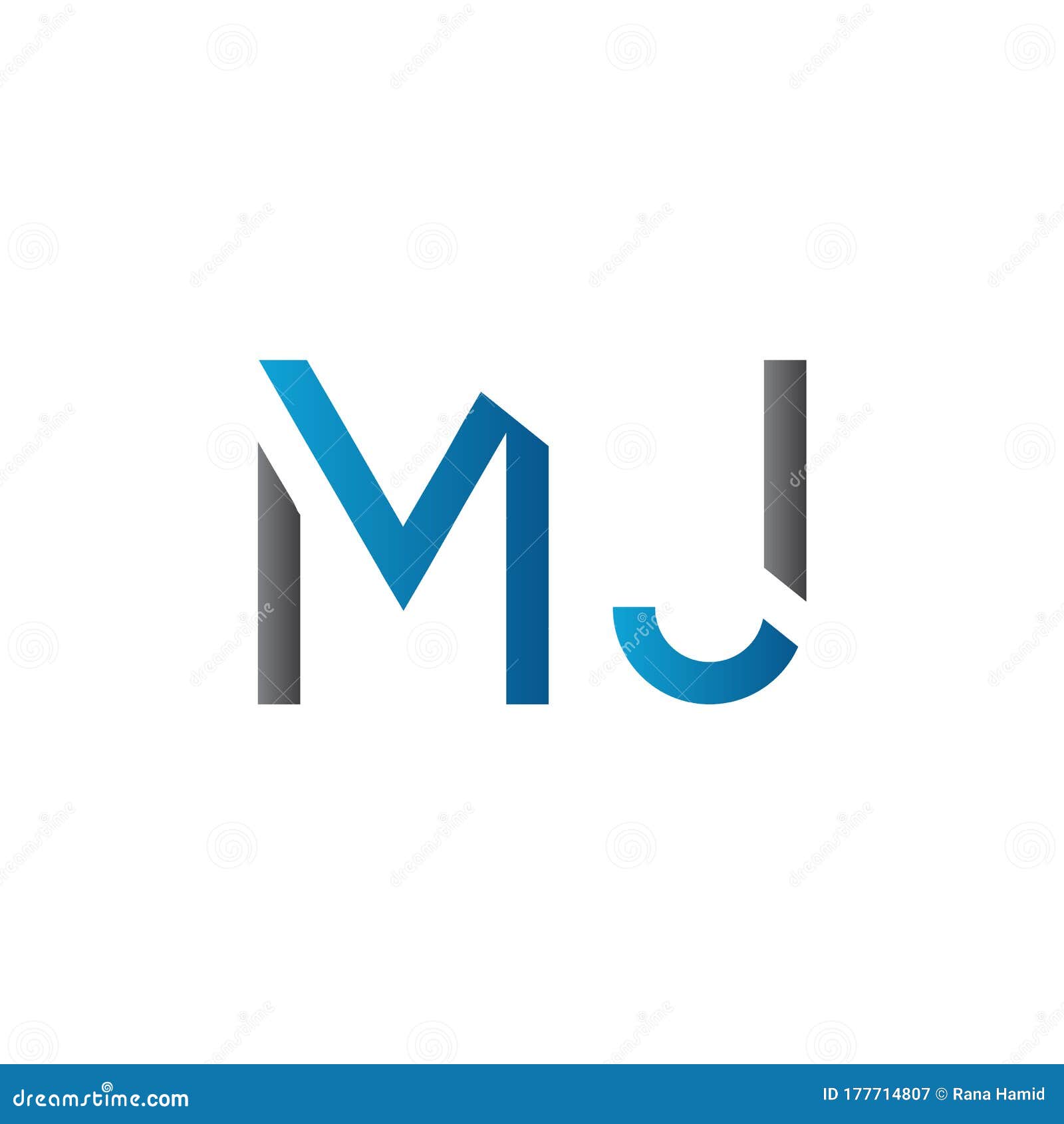 Initial MJ Letter Logo Vector Template. Abstract Letter MJ Logo Design ...