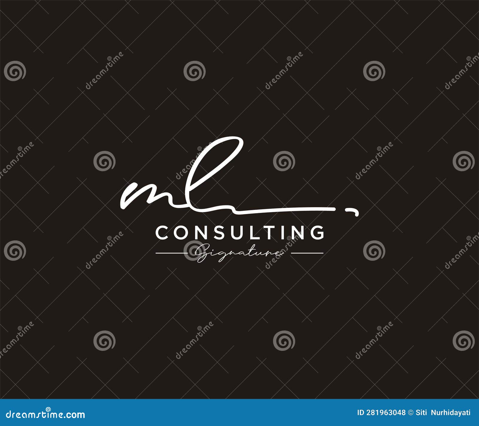 Initial ML Signature Logo Collection Template Vector. Hand Drawn ...