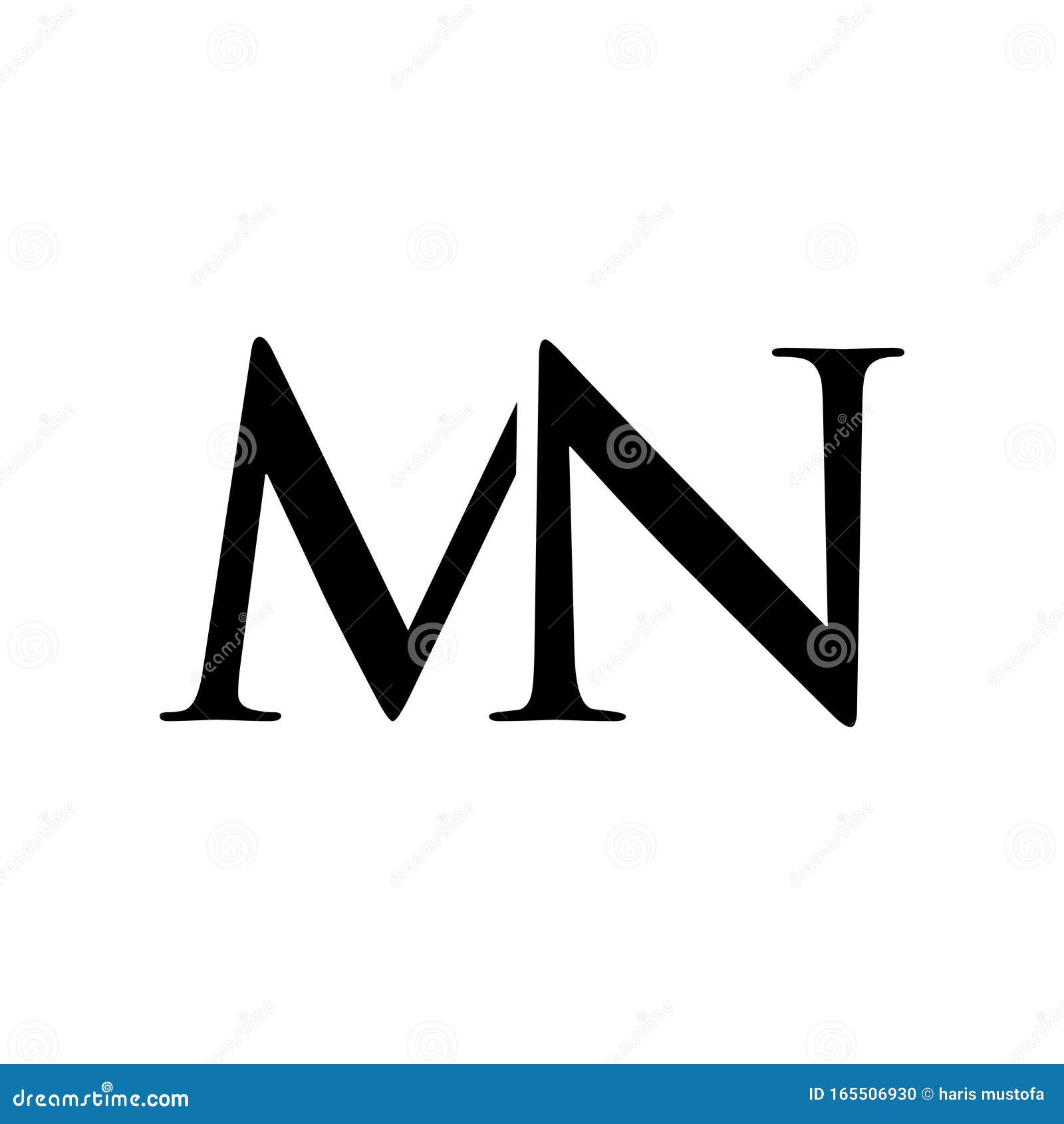 Initial Mn Alphabet Logo Design Template Vector Stock Vector ...