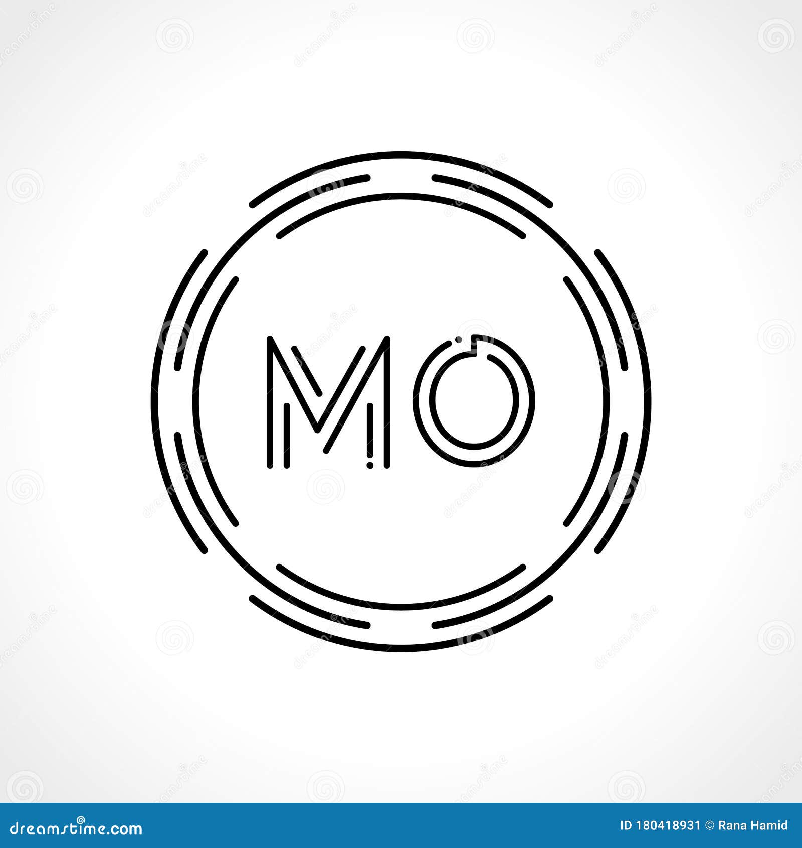 Initial MO Letter Logo Design Vector Template. Abstract Letter MO Logo ...