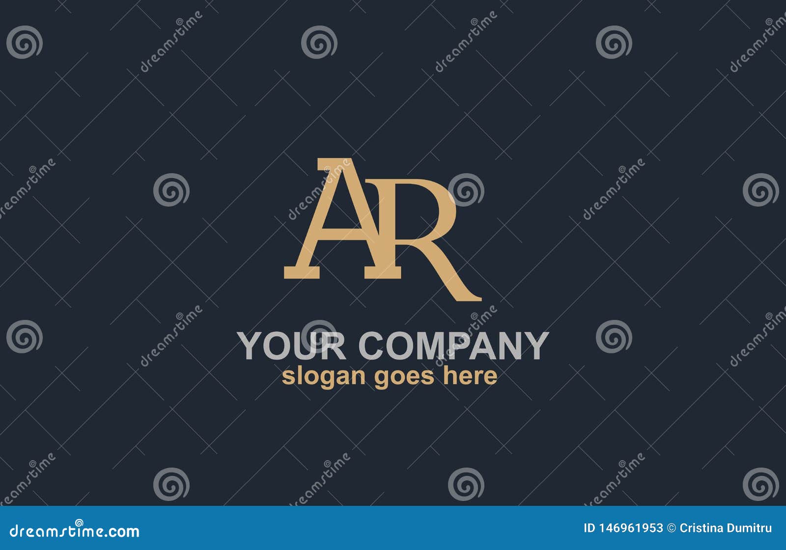 Initial Monogram AR Logo Design Stock Vector - Illustration of company ...