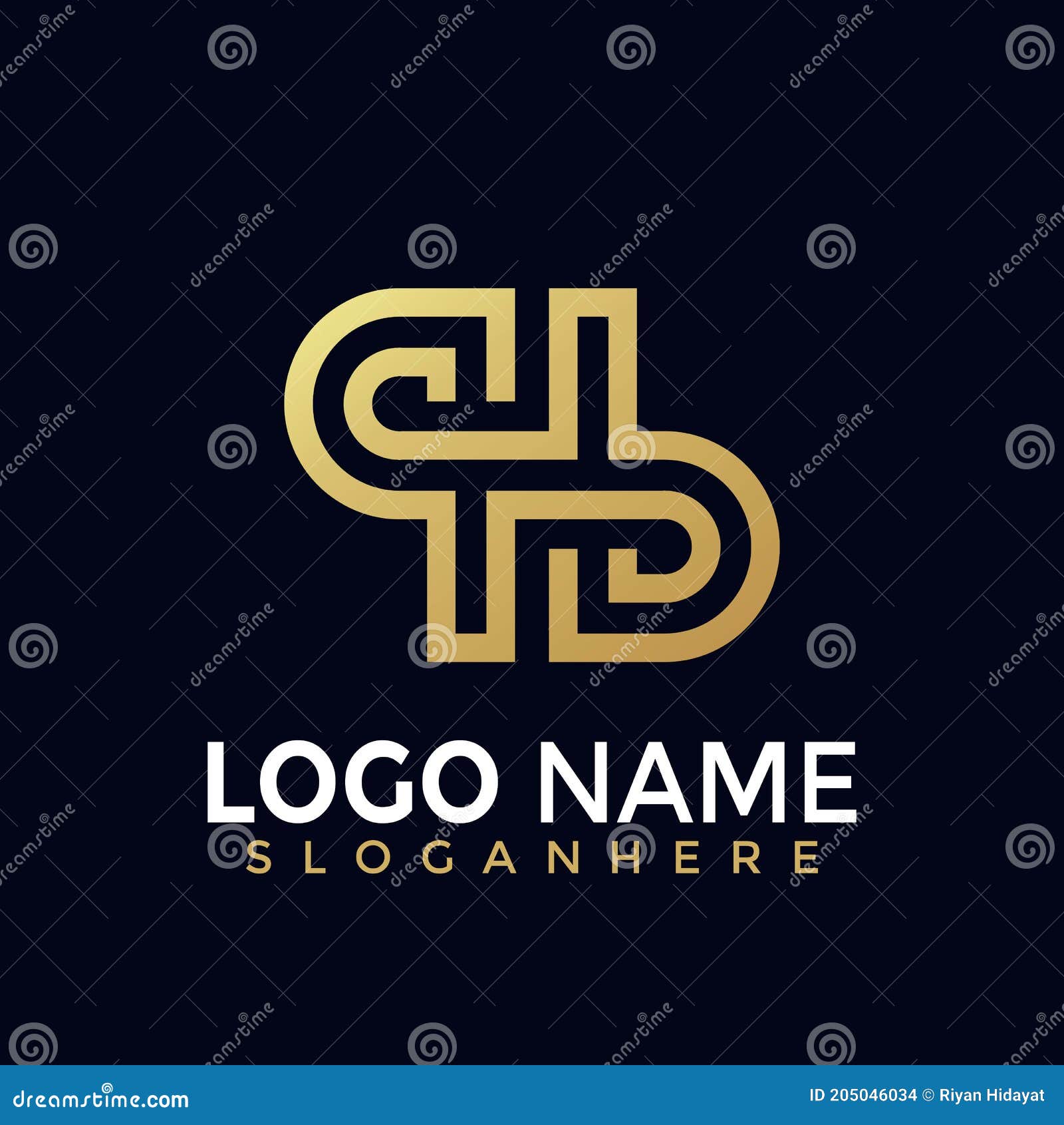 Initial Monogram HS Modern Logo Design Vector Illustration Stock Vector ...