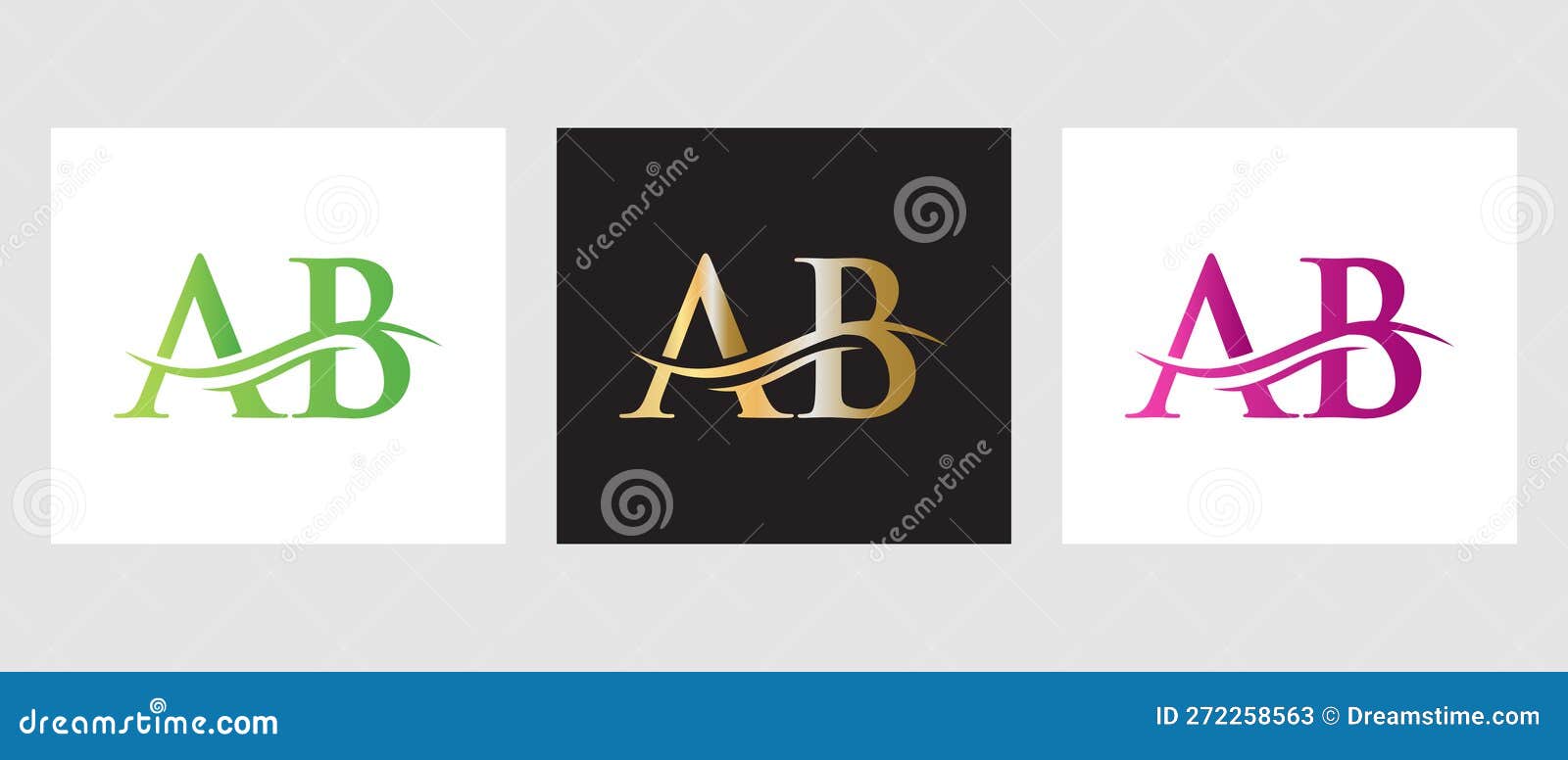 Initial Monogram Letter AB Logo Design. AB Logotype Template Stock ...