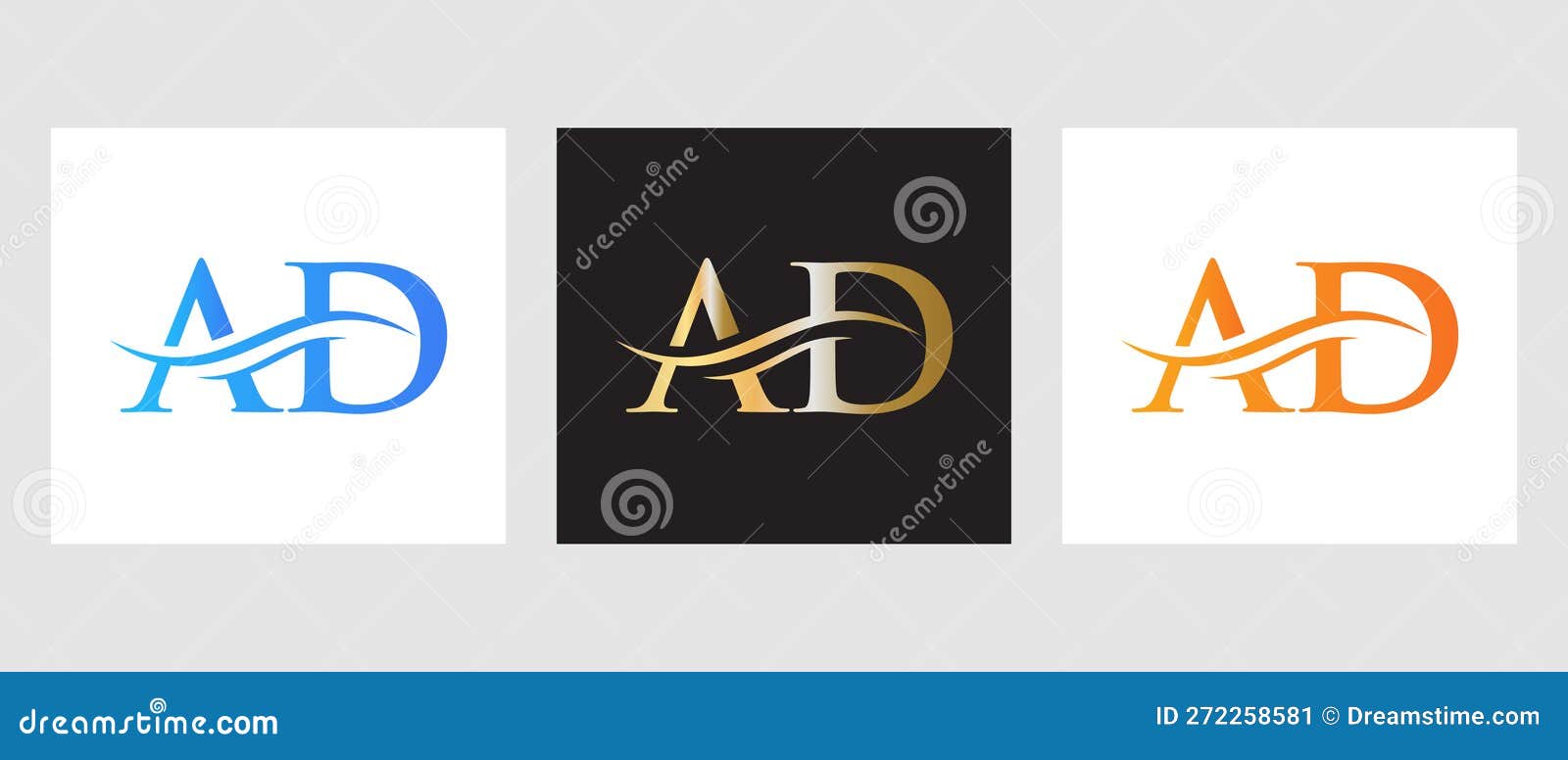 Initial Monogram Letter AD Logo Design. AD Logotype Template Stock ...