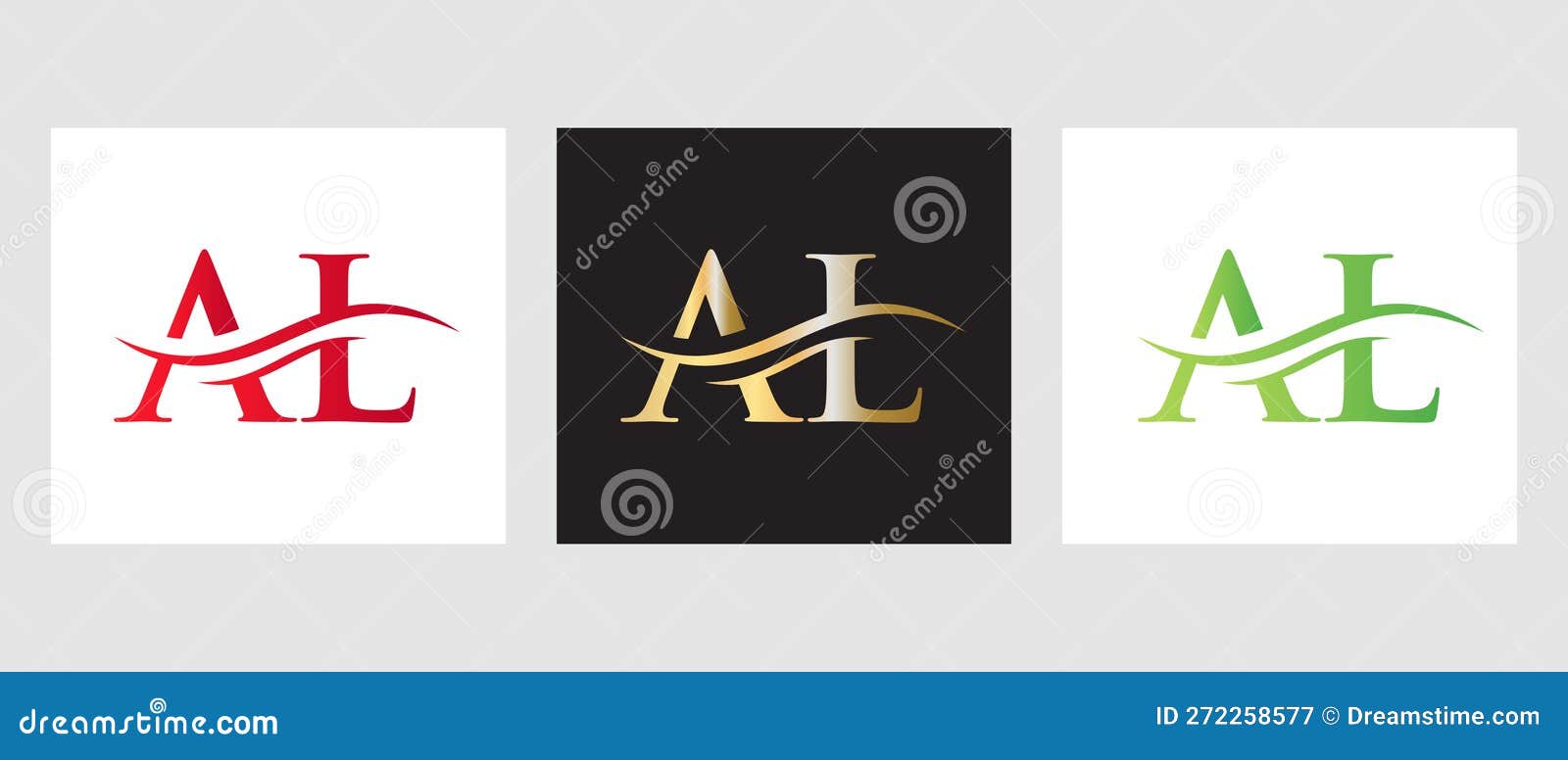 Initial Monogram Letter AL Logo Design. AL Logotype Template Stock ...