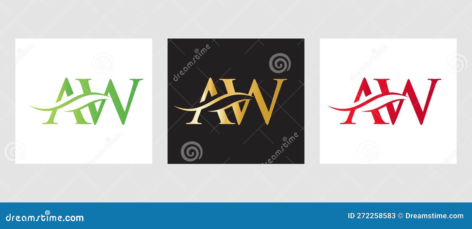 Initial Monogram Letter AW Logo Design. AW Logotype Template Stock ...