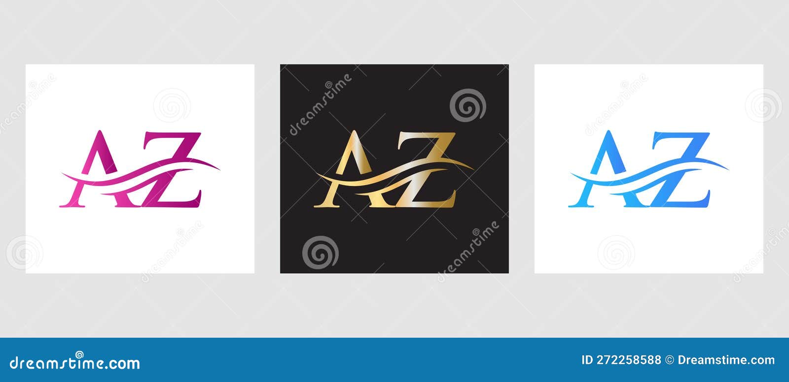 Initial Monogram Letter AZ Logo Design. AZ Logotype Template Stock ...