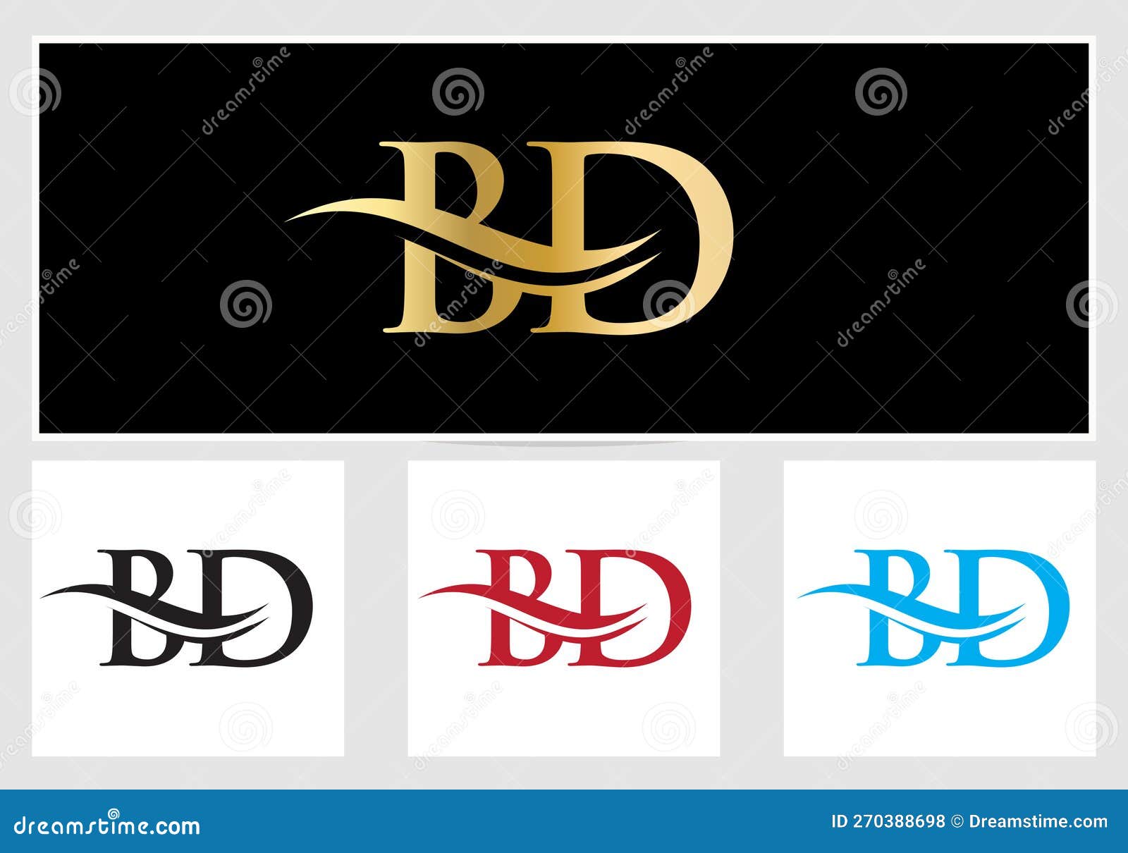 Monogram Letter BD Logo Design. BD Logotype Template Stock Vector ...