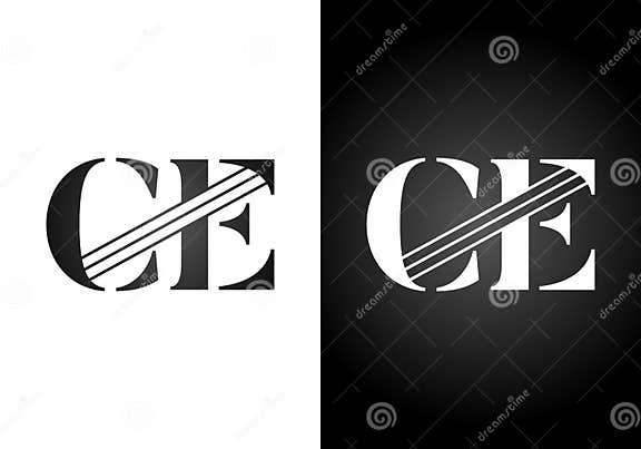 Initial Monogram Letter C E Logo Design Vector Template. Stock Vector ...