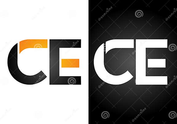 Initial Monogram Letter C E Logo Design Vector Template. Stock Vector ...