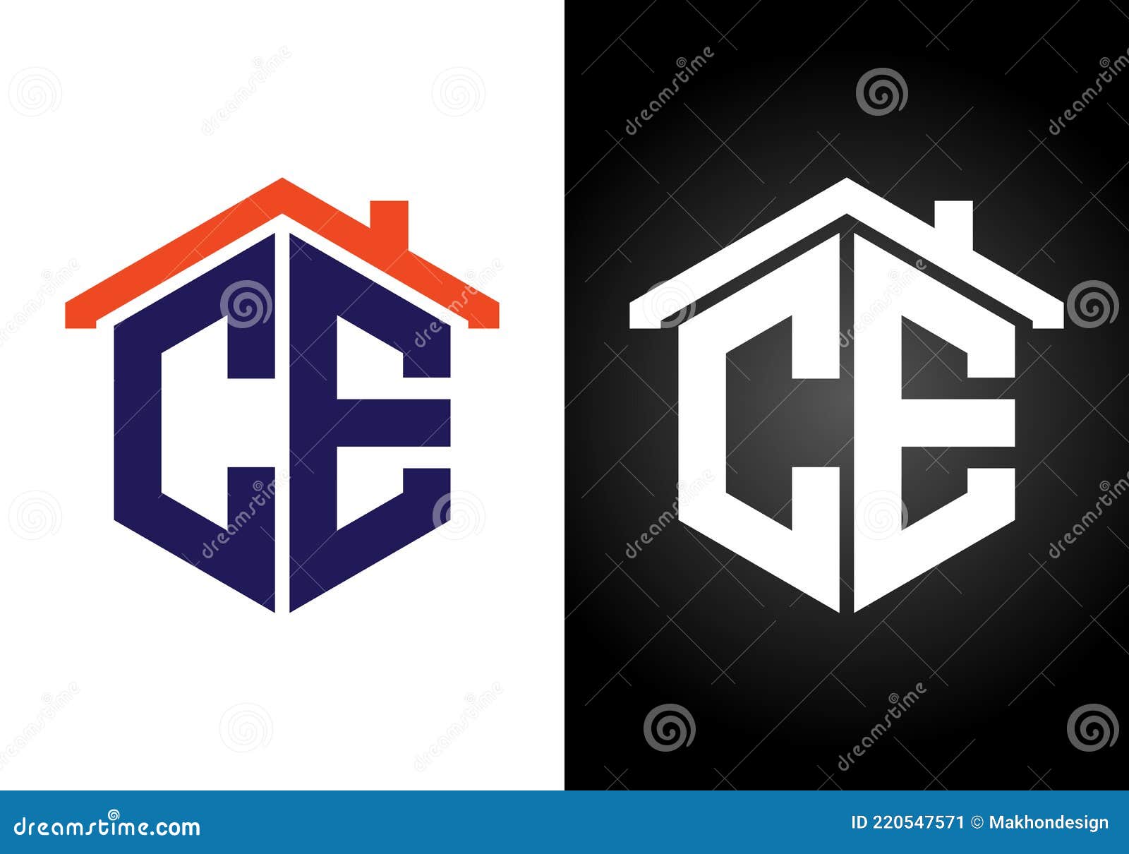 Initial Monogram Letter C E Logo Design Vector Template. Stock Vector ...