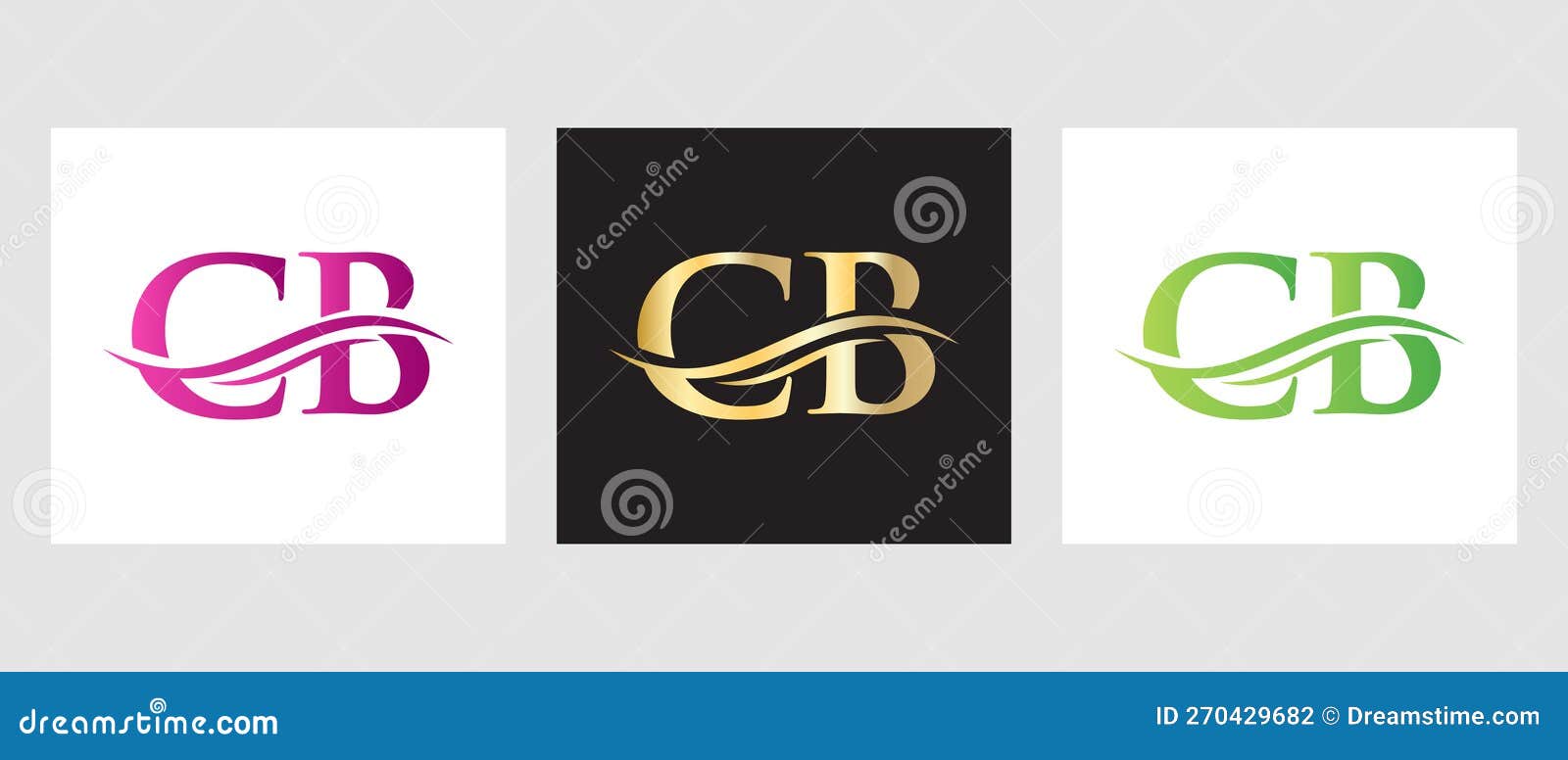 Initial Monogram Letter CB Logo Design. CB Logotype Template Stock ...
