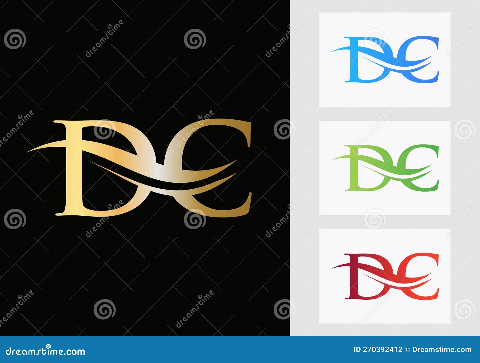 Monogram Letter DC Logo Design. DC Logotype Template Stock Vector ...