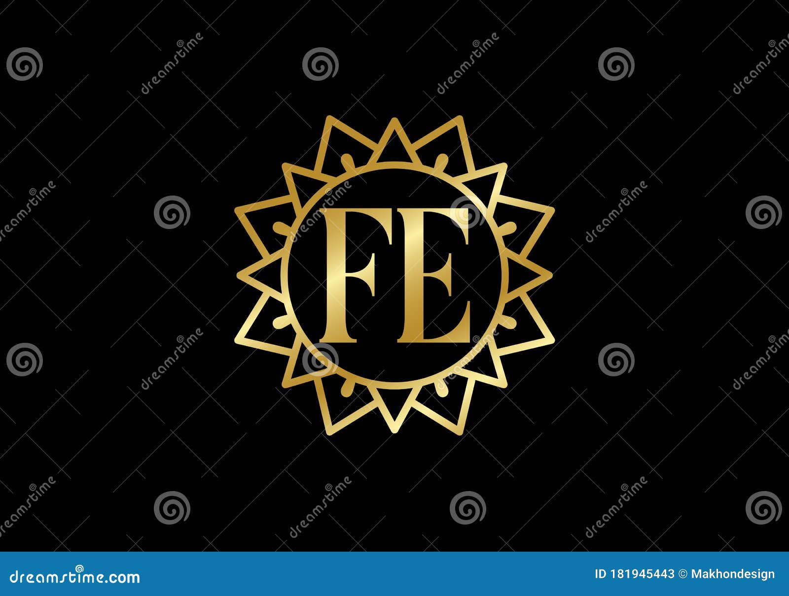 Initial Monogram Letter FE Logo Design Vector Template. FE Letter Logo ...