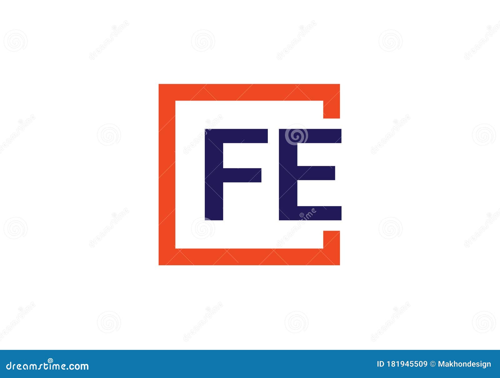 Initial Monogram Letter FE Logo Design Vector Template. FE Letter Logo ...