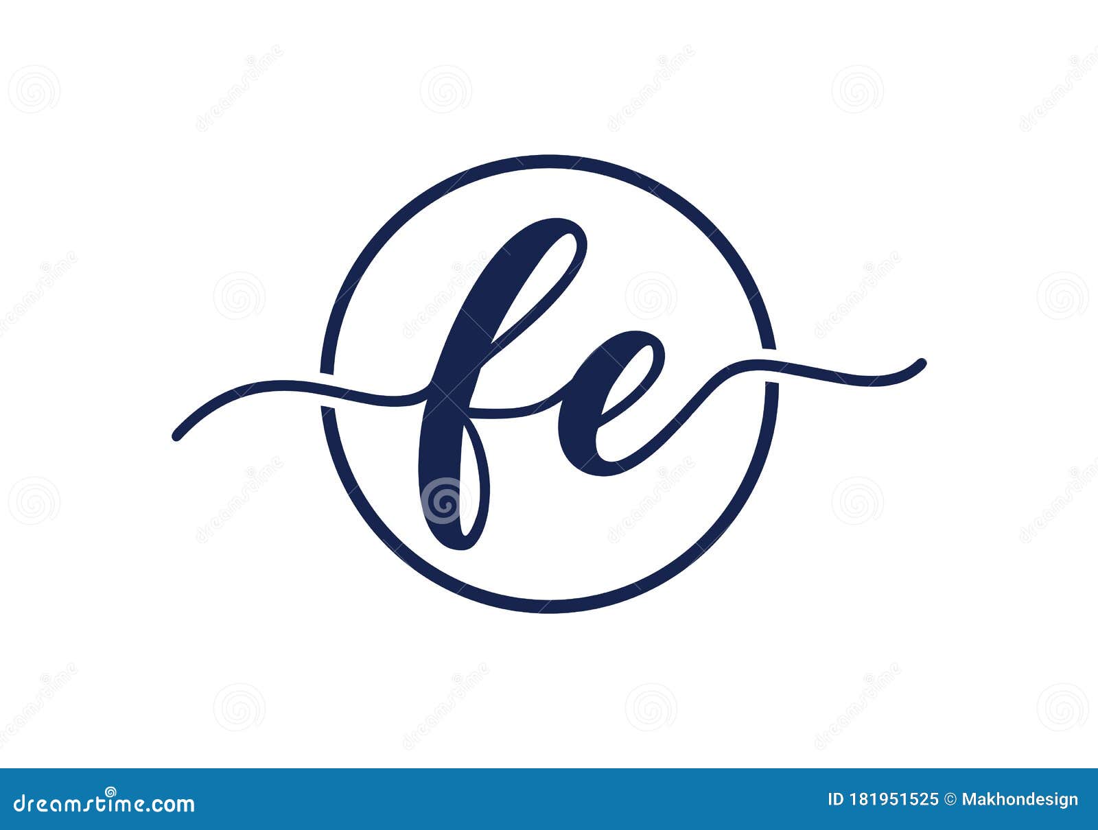 Initial Monogram Letter FE Logo Design Vector Template. FE Letter Logo ...