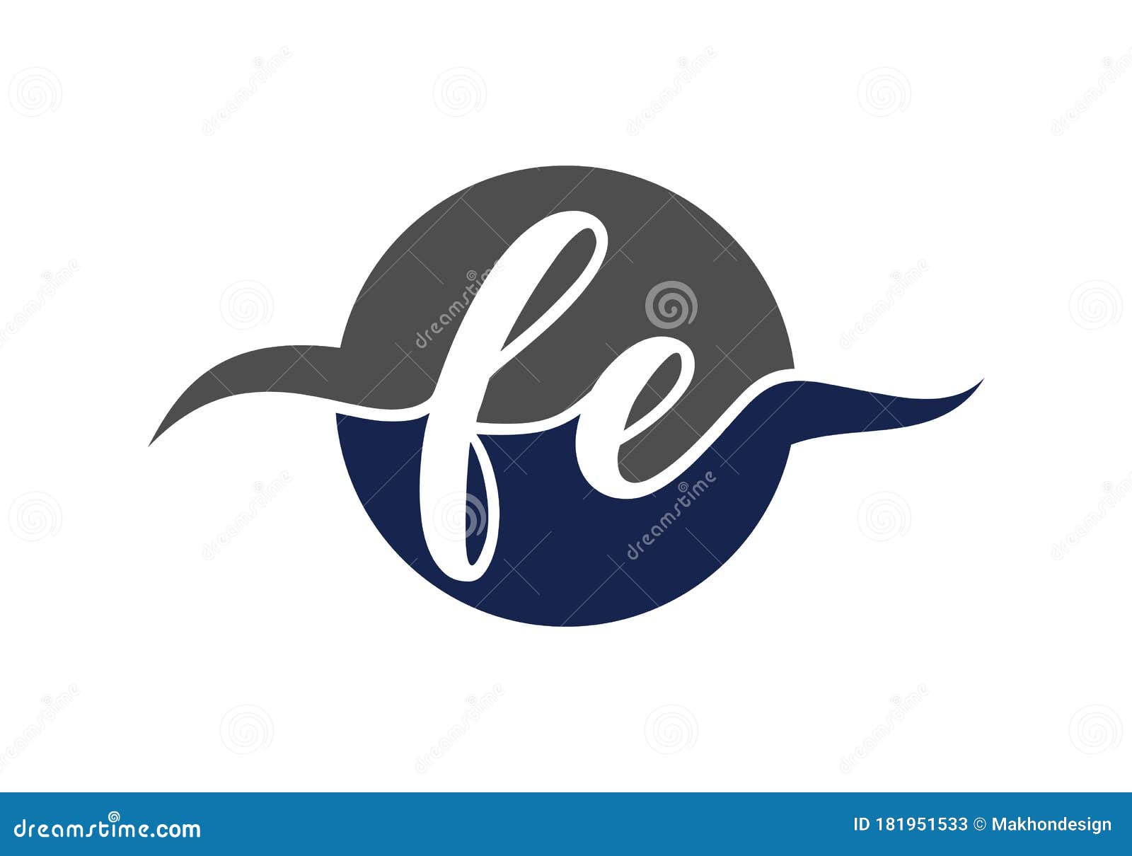 Initial Monogram Letter FE Logo Design Vector Template. FE Letter Logo ...