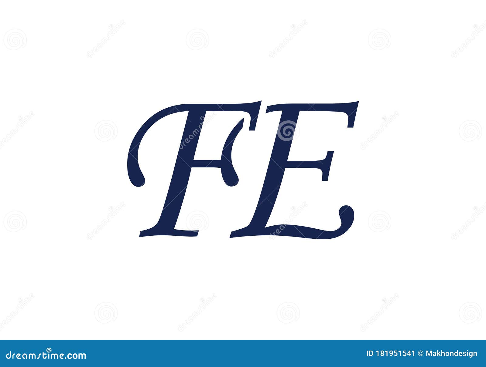 Initial Monogram Letter FE Logo Design Vector Template. FE Letter Logo ...