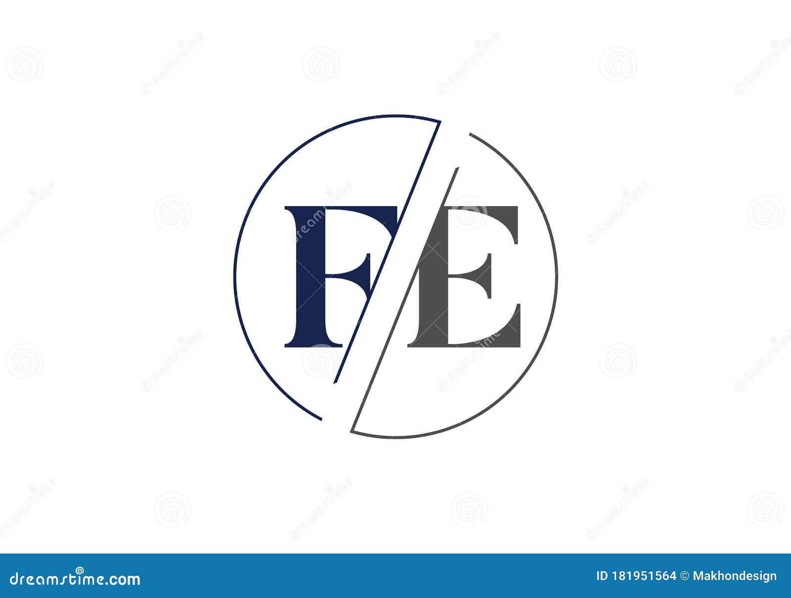 Initial Monogram Letter FE Logo Design Vector Template. FE Letter Logo ...
