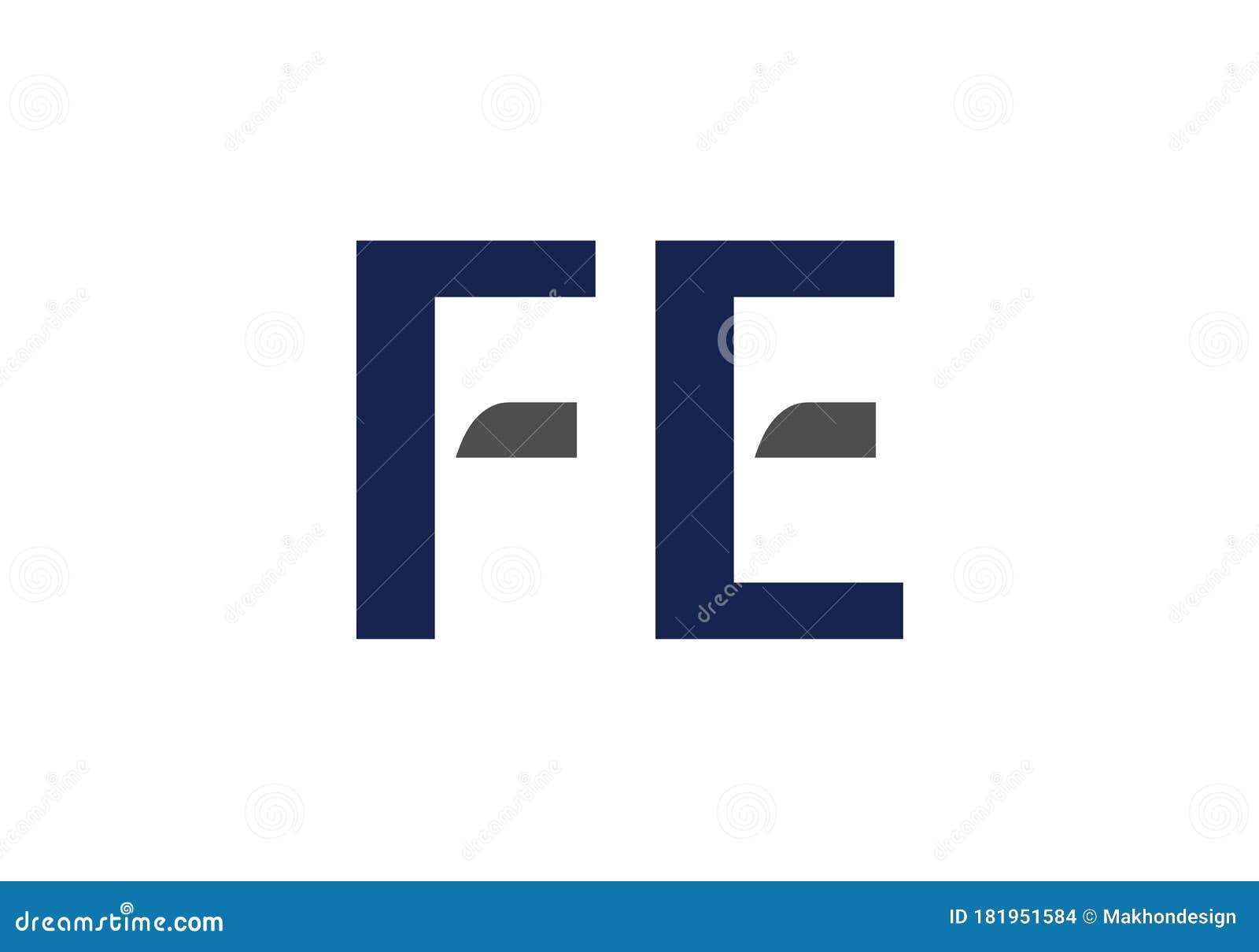 Initial Monogram Letter FE Logo Design Vector Template. FE Letter Logo ...