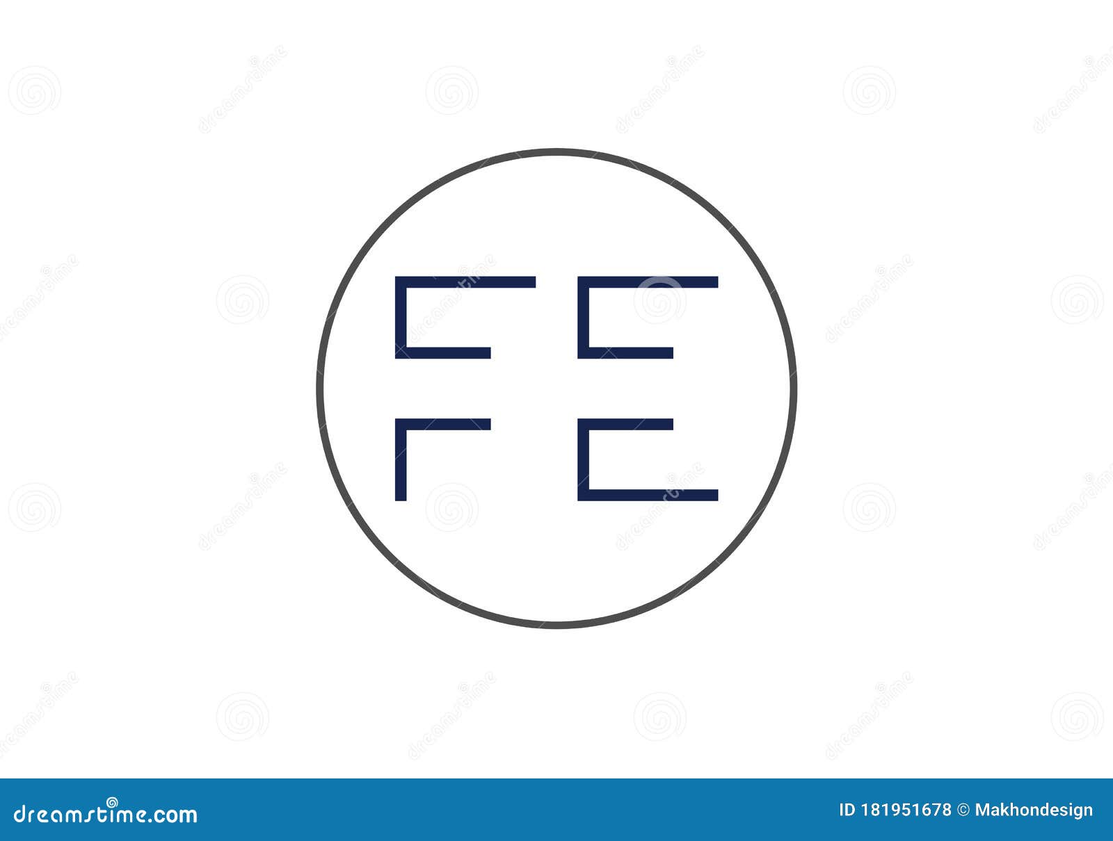 Initial Monogram Letter FE Logo Design Vector Template. FE Letter Logo ...