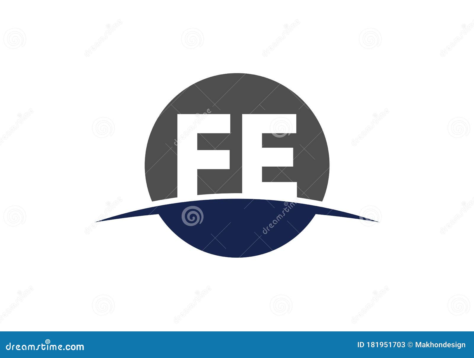 Initial Monogram Letter FE Logo Design Vector Template. FE Letter Logo ...
