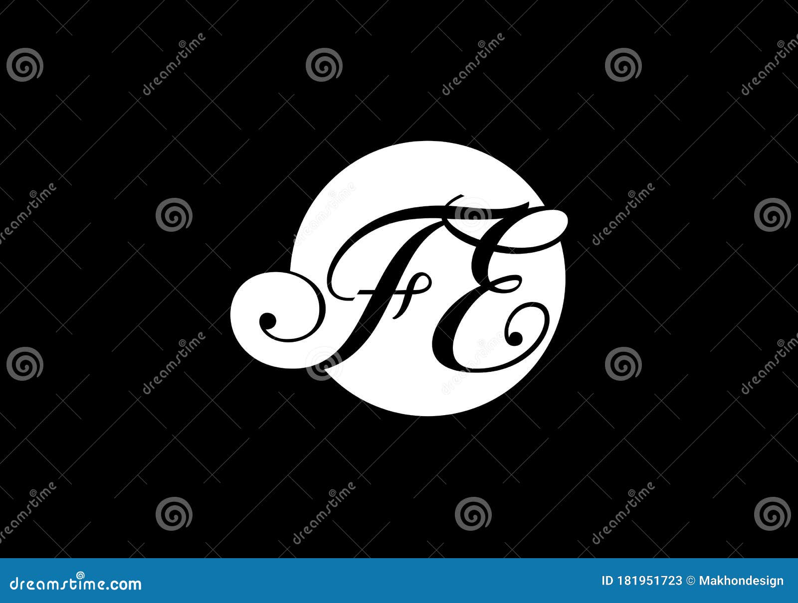 Initial Monogram Letter FE Logo Design Vector Template. FE Letter Logo ...