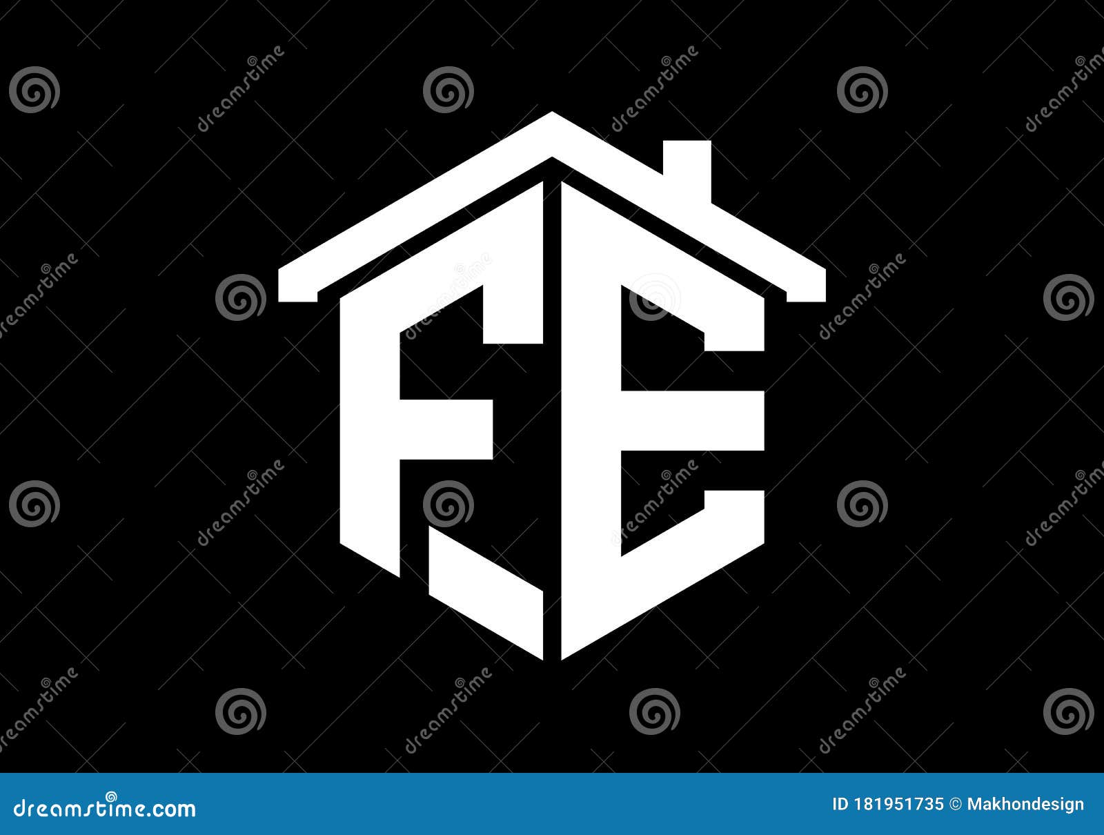 Initial Monogram Letter FE Logo Design Vector Template. FE Letter Logo ...