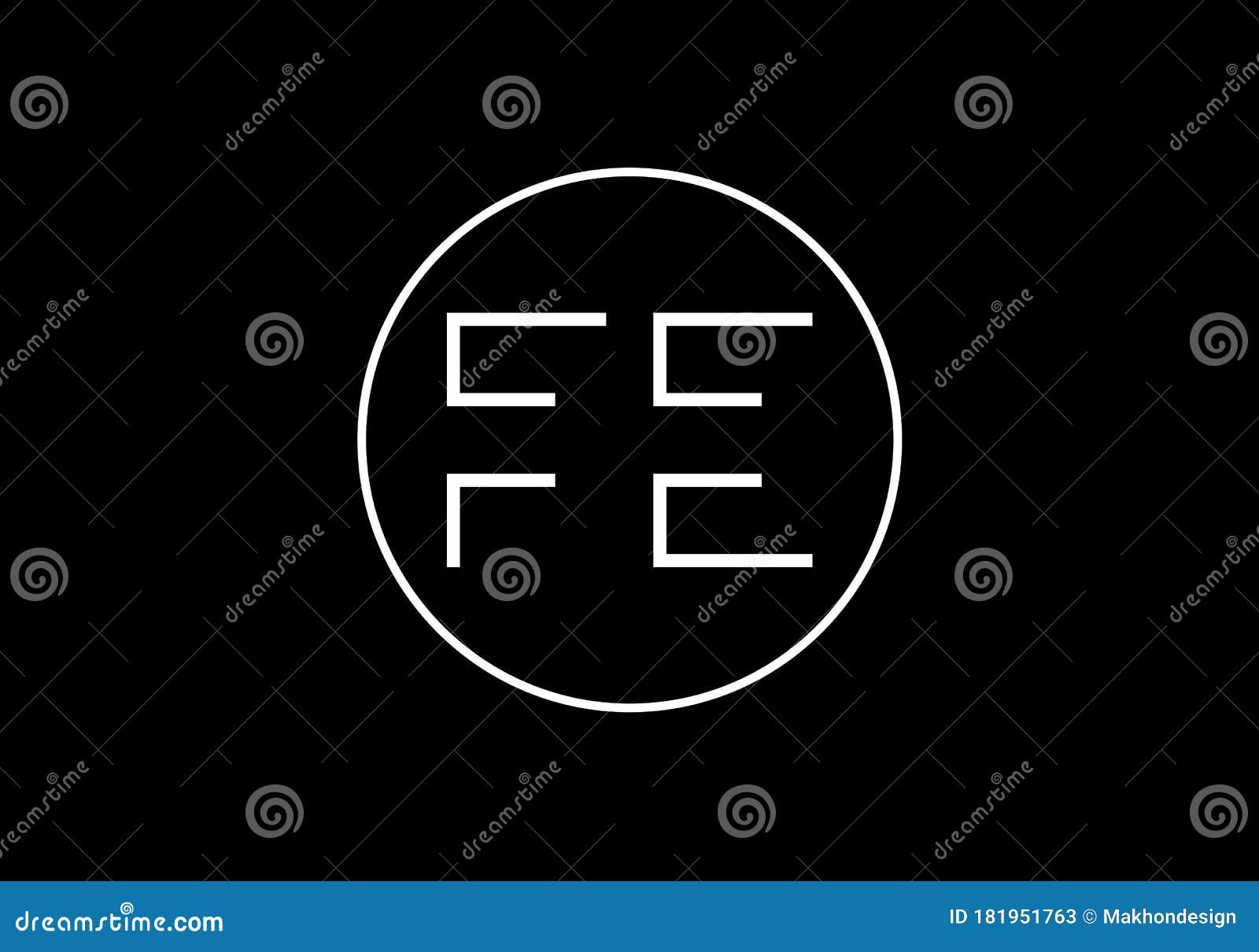 Initial Monogram Letter FE Logo Design Vector Template. FE Letter Logo ...