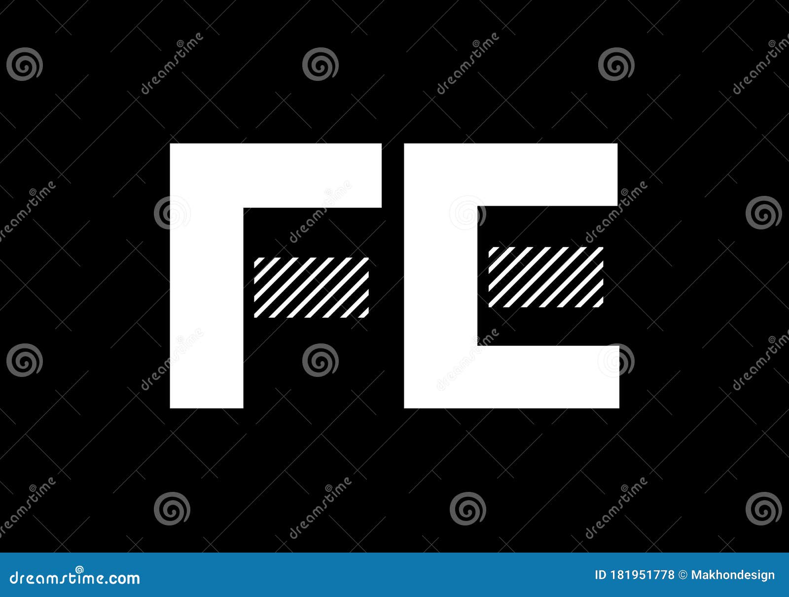 Initial Monogram Letter FE Logo Design Vector Template. FE Letter Logo ...