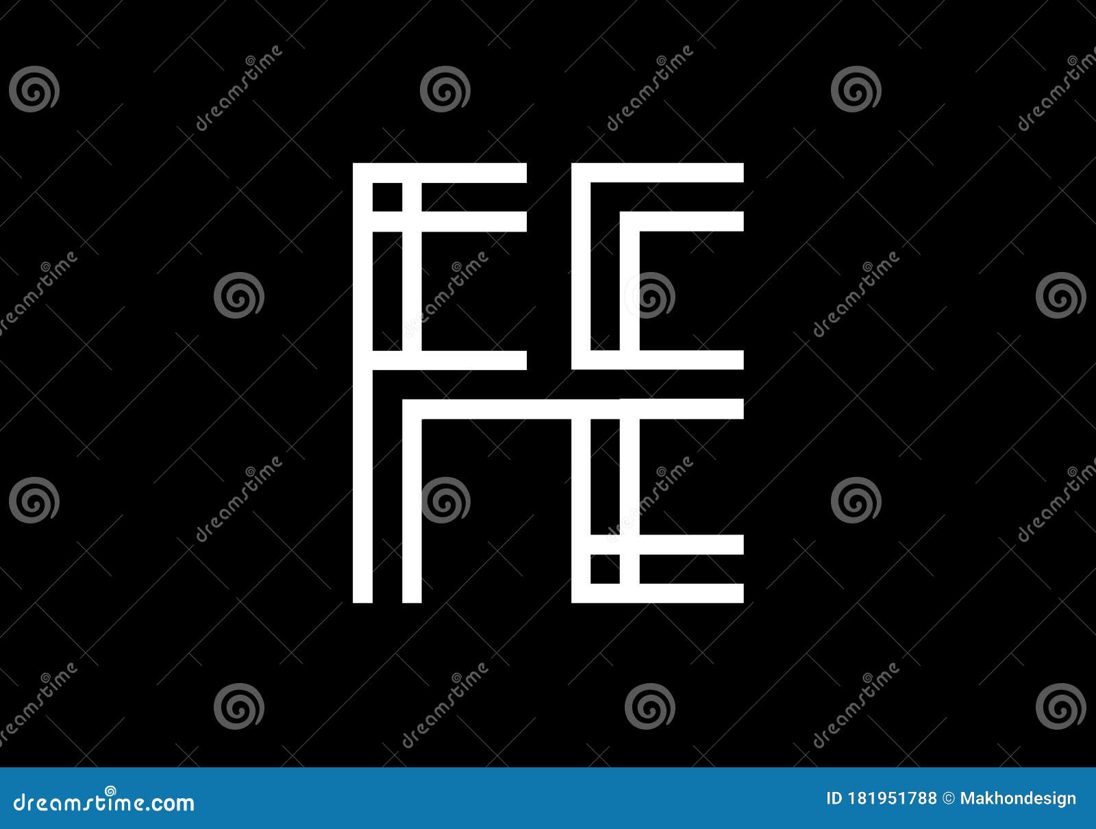 Initial Monogram Letter FE Logo Design Vector Template. FE Letter Logo ...