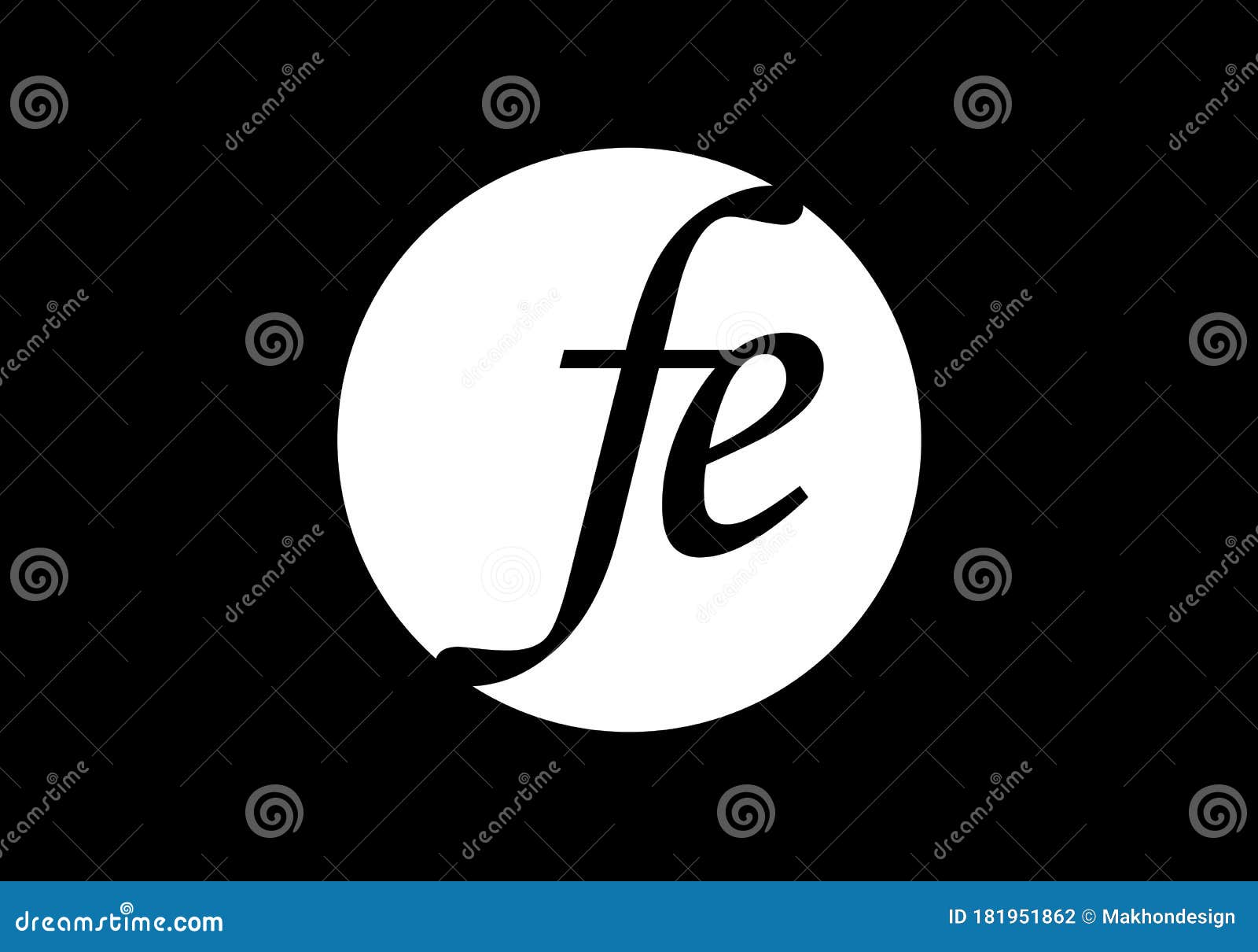 Initial Monogram Letter FE Logo Design Vector Template. FE Letter Logo ...