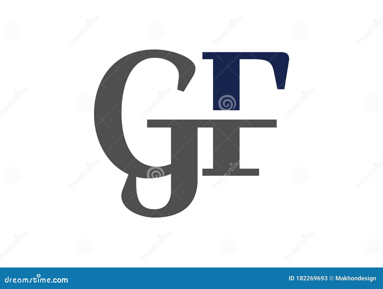 Initial Monogram Letter GF Logo Design Vector Template. GF Letter Logo ...