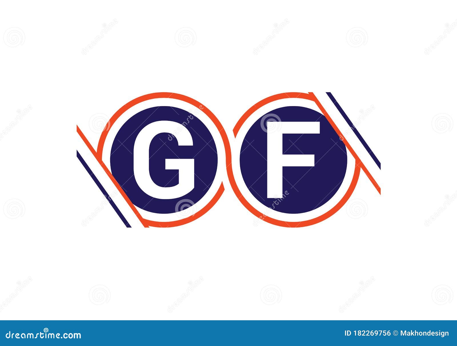 Initial Monogram Letter GF Logo Design Vector Template. GF Letter Logo ...