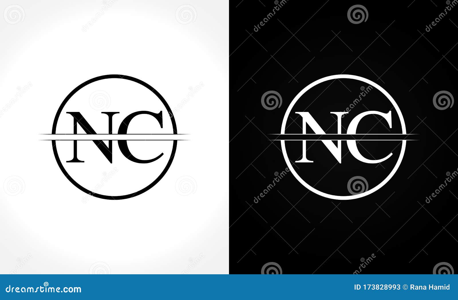 Initial Monogram Letter NC Logo Design Vector Template. NC Letter Logo ...