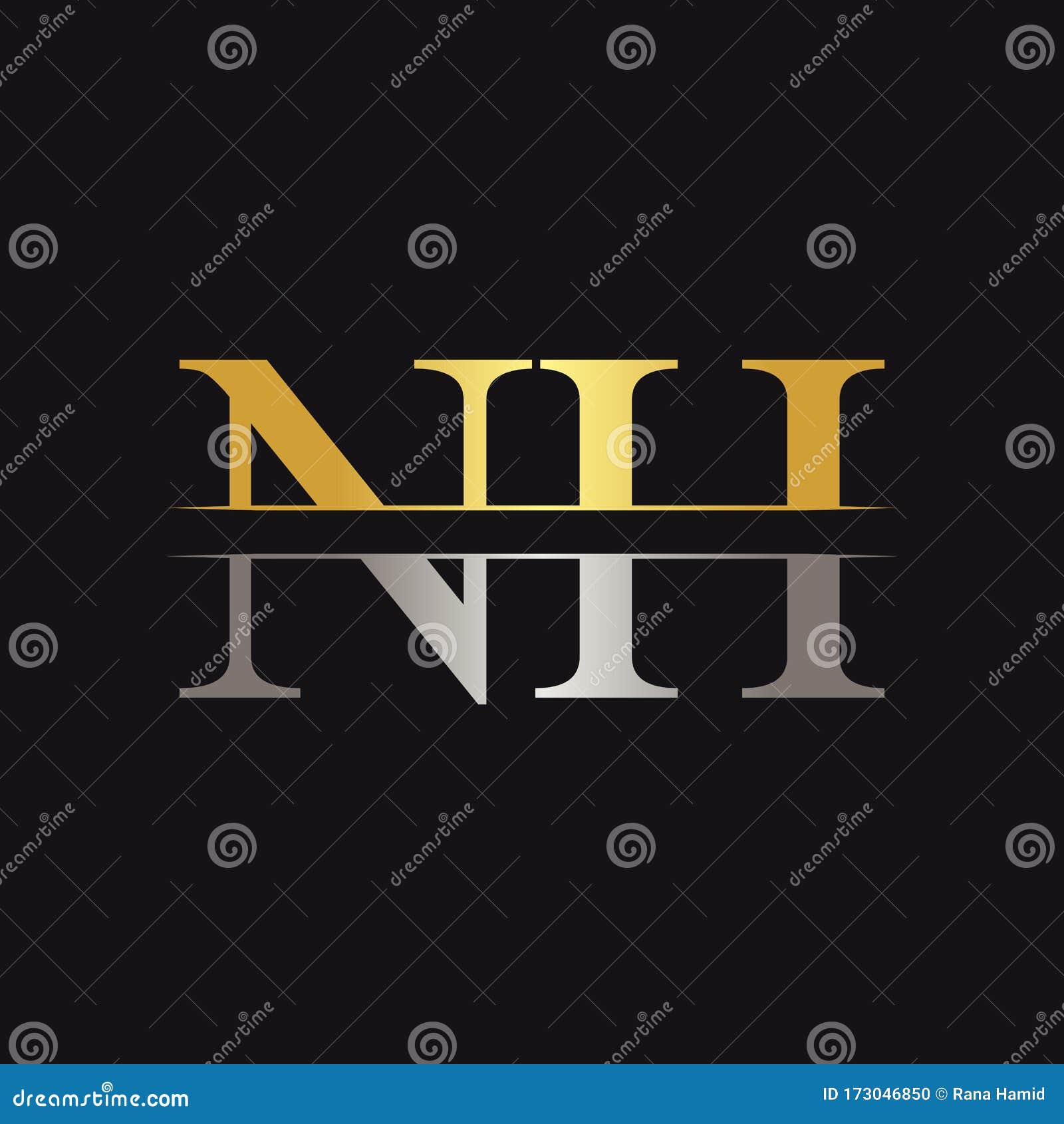 Initial Monogram Letter NH Logo Design Vector Template. NH Letter Logo ...