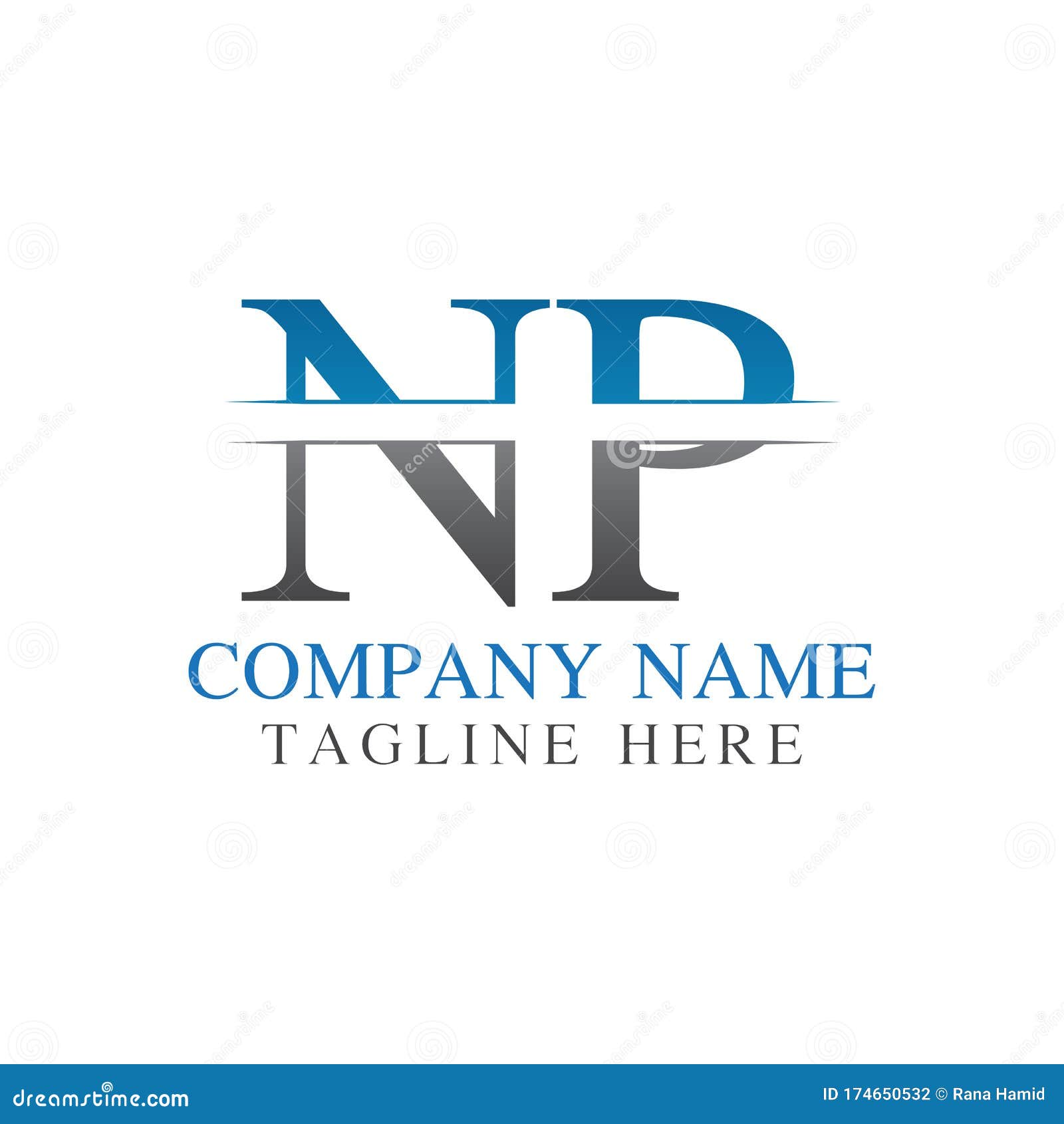 Initial Monogram Letter NP Logo Design Vector Template. NP Letter Logo ...