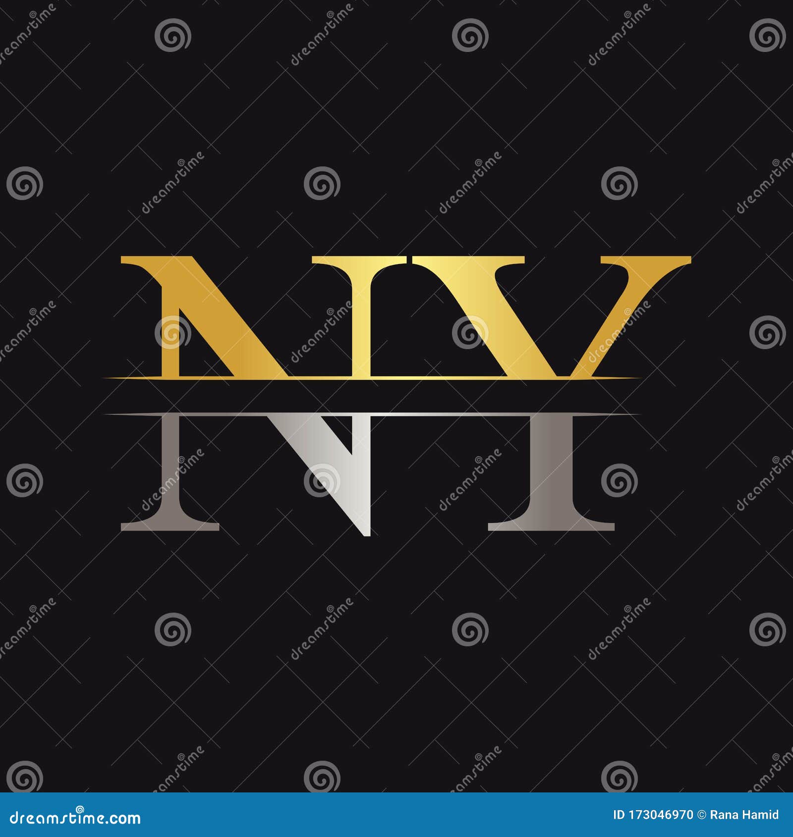 Initial Monogram Letter NY Logo Design Vector Template. NY Letter Logo ...